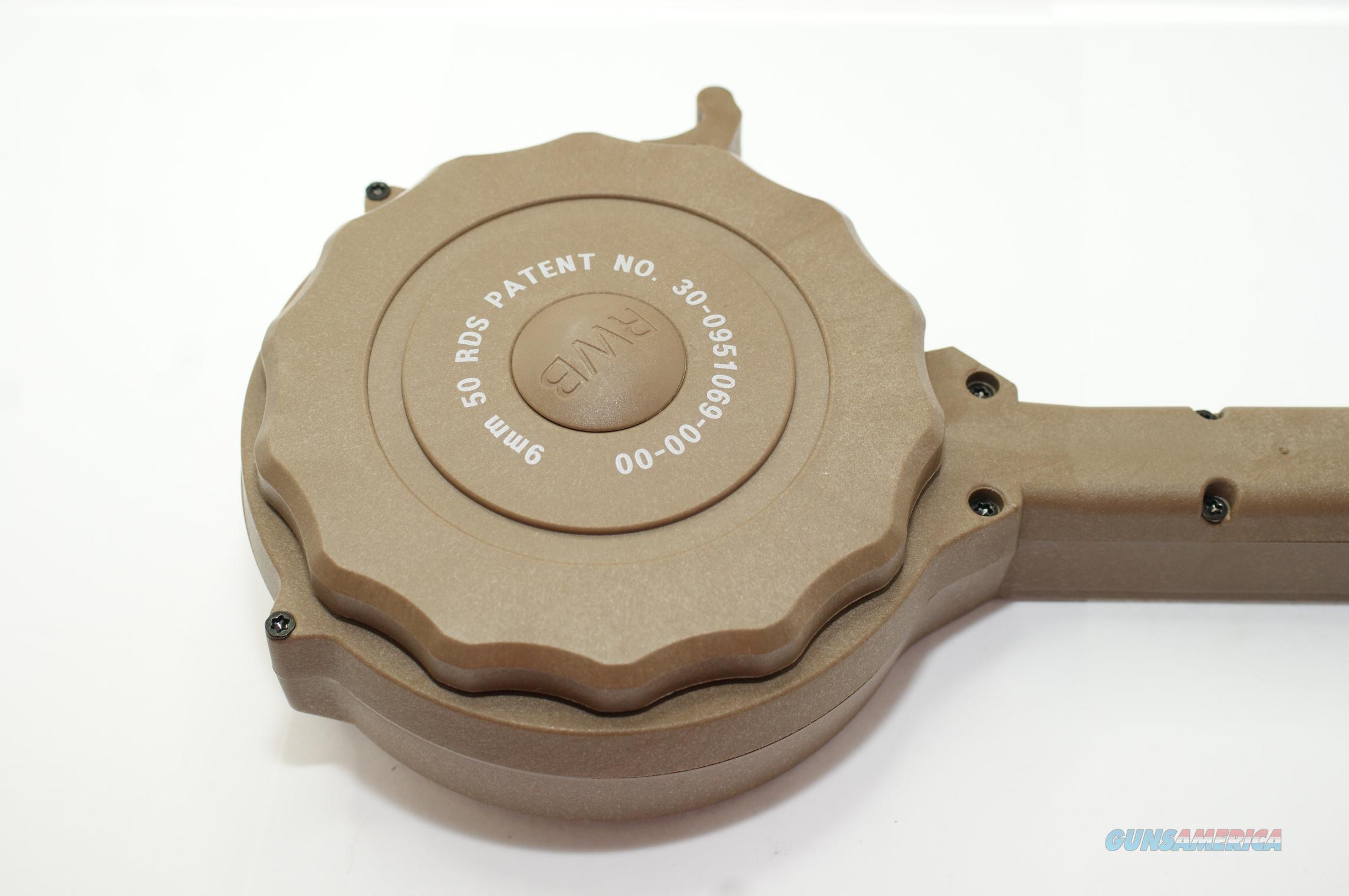 Glock 50rd 9mm Drum Mag TAN for sale at Gunsamerica.com: 954512324