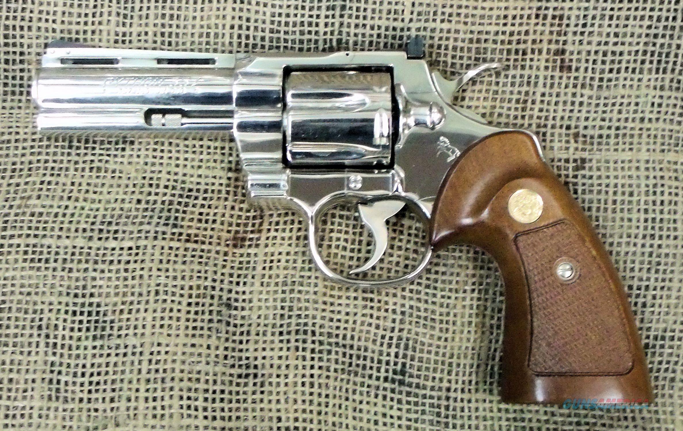 Colt Python, 4 inch barrel, Nickel for sale