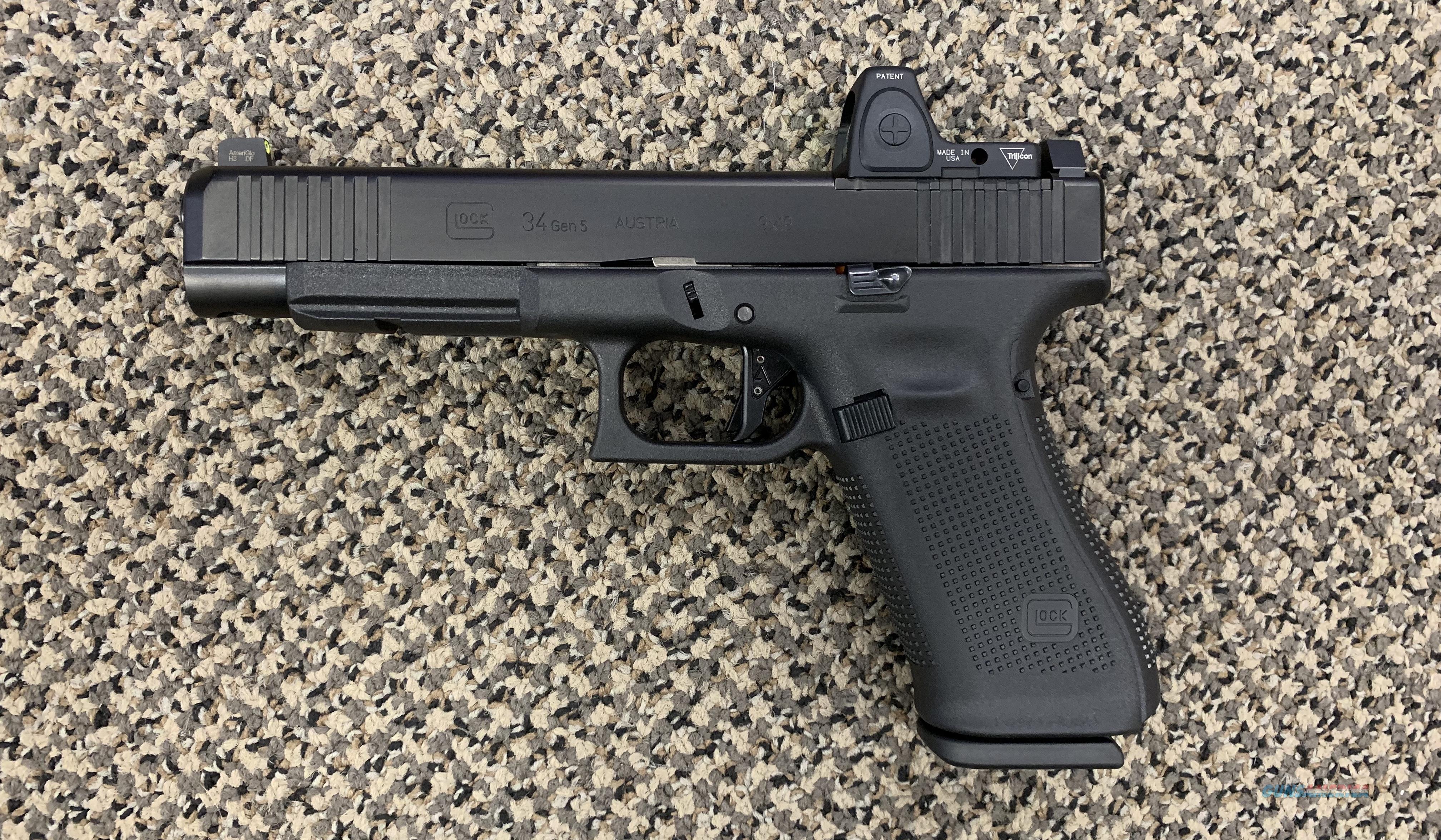 GLOCK 34 GEN 5 MOS FS 9MM TRIJICON RMR AGENCY A... for sale