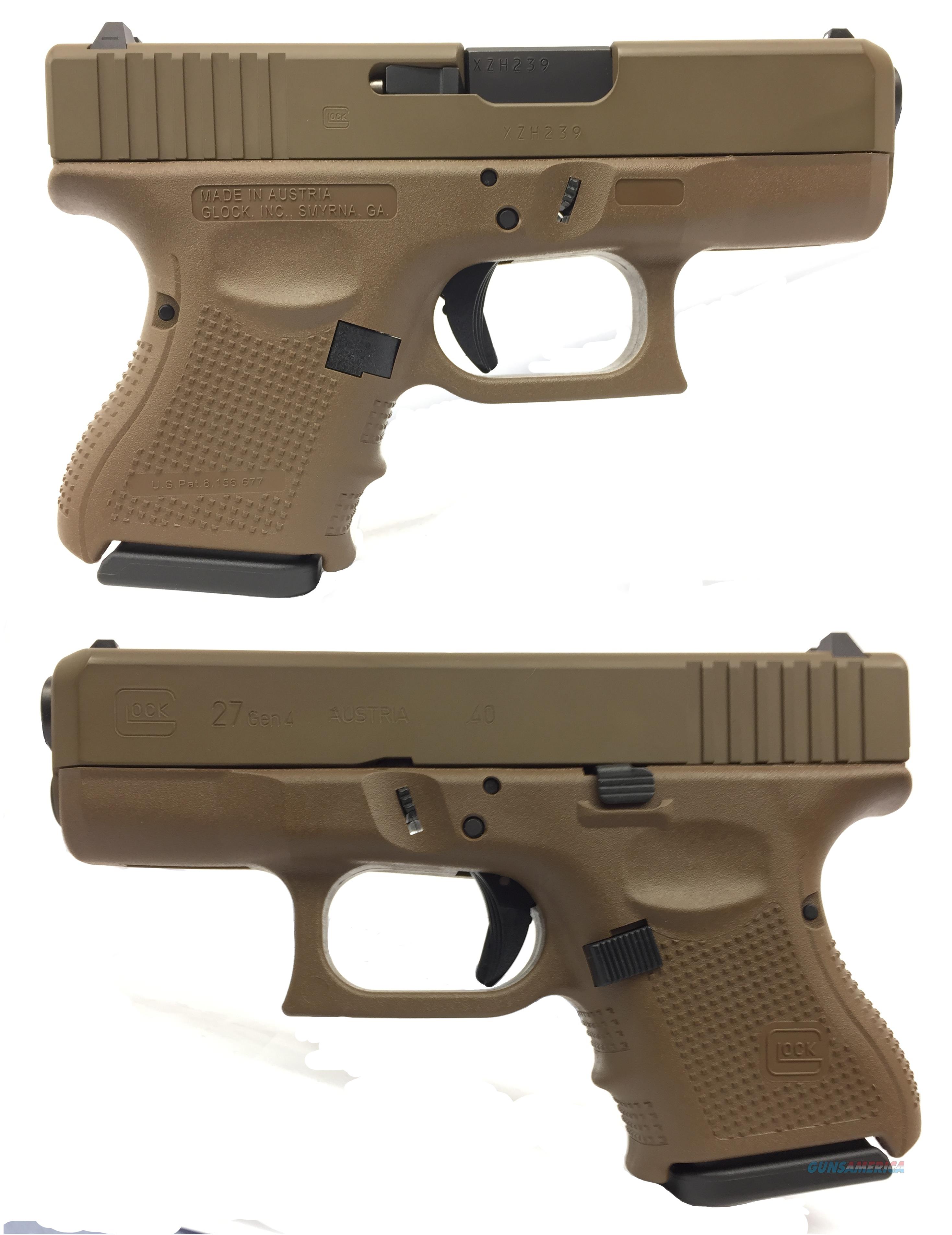 Glock 27 Gen4 40 S&W In FDE for sale at Gunsamerica.com: 928358517