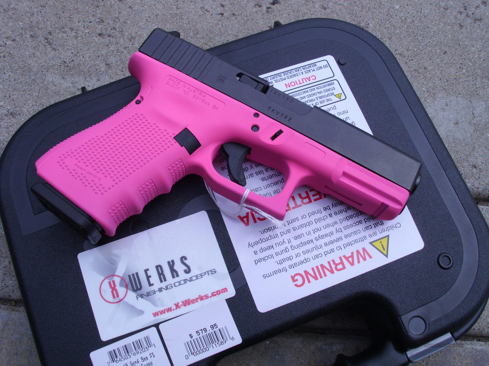 Glock 19 Gen 4 9mm X-Werks Prison Pink Cerakote... for sale