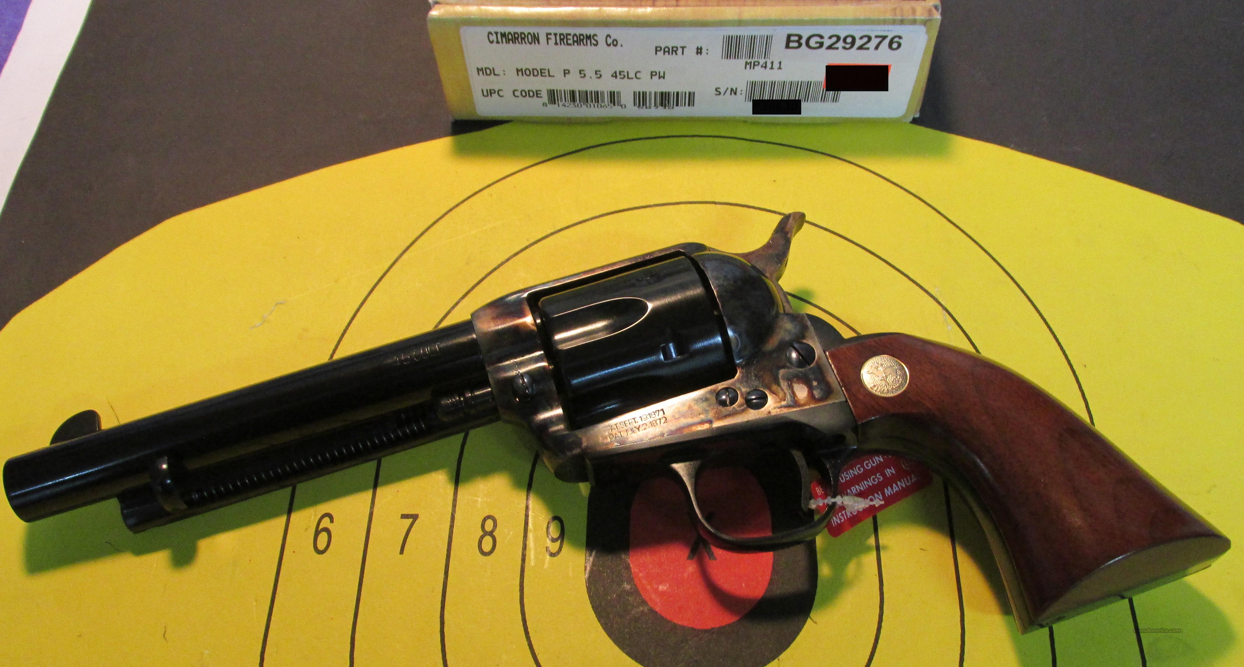 CIMARRON MODEL P 5.5" 45LC (MP411) for sale at Gunsamerica.com: 969072134