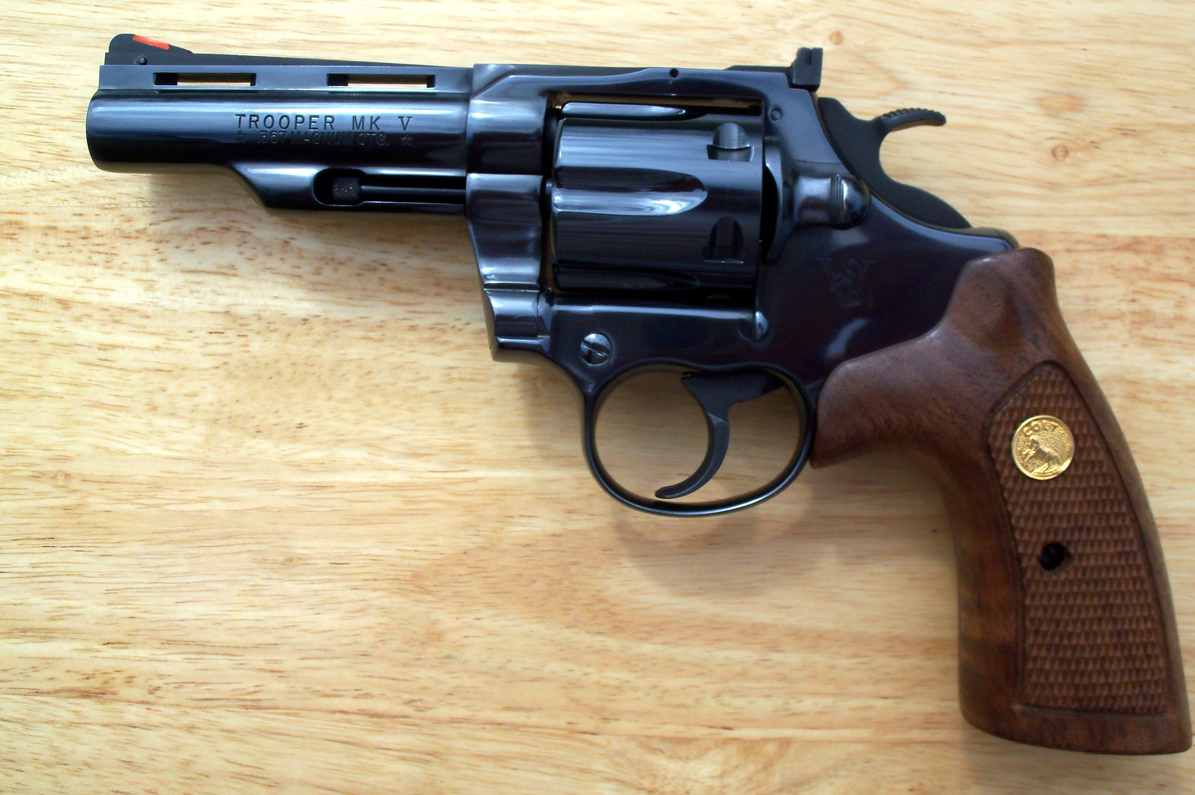 Colt Trooper MK V 4" Bright Blue In... for sale at Gunsamerica.com ...