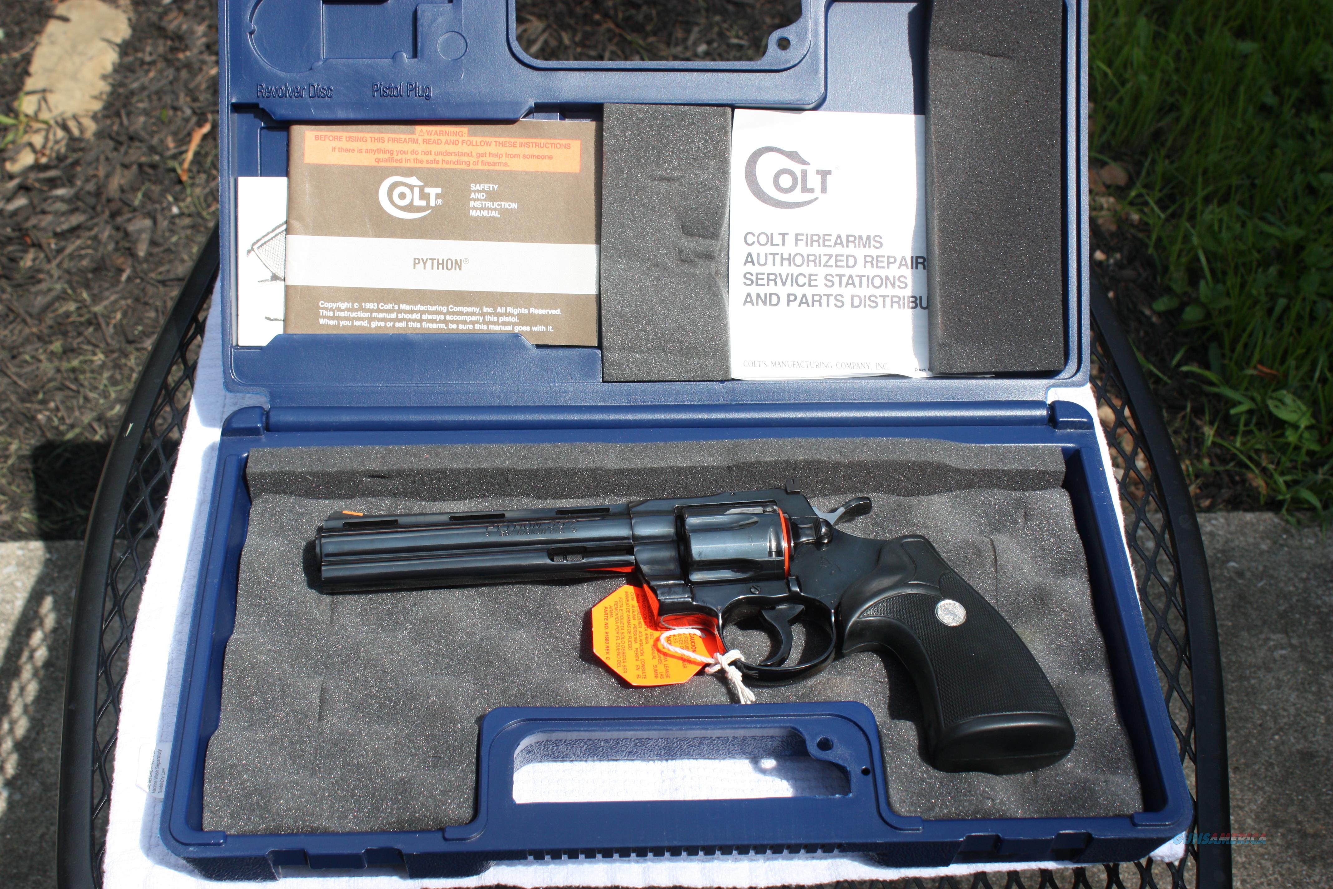 Colt Python 6" Blue LNIB All Original 1996 for sale
