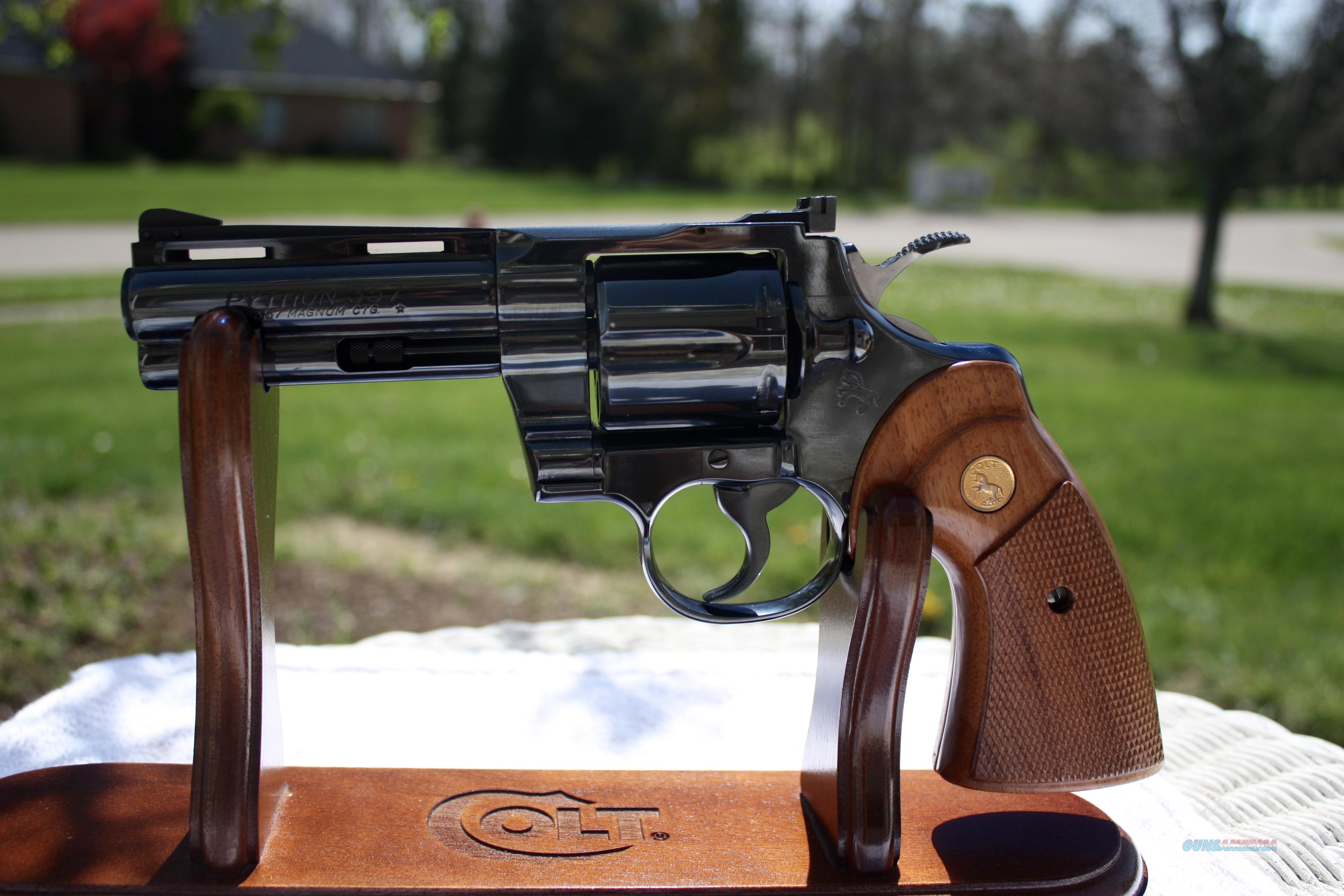 Colt Python 4" Blue w box 1978 NICE... for sale at Gunsamerica.com ...