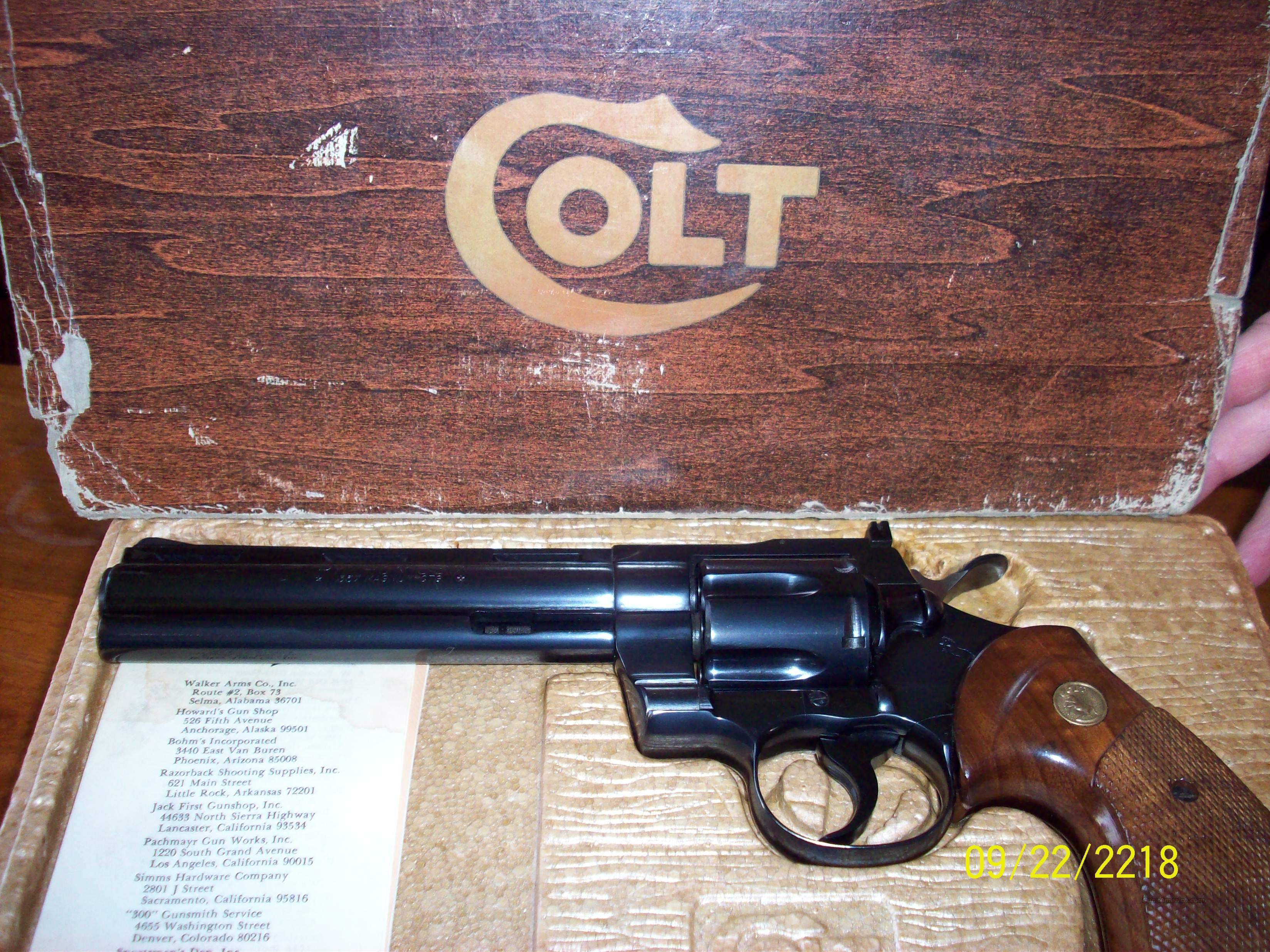Colt Python 6&quot; barrel .38 special/.... for sale at Gunsamerica.com ...