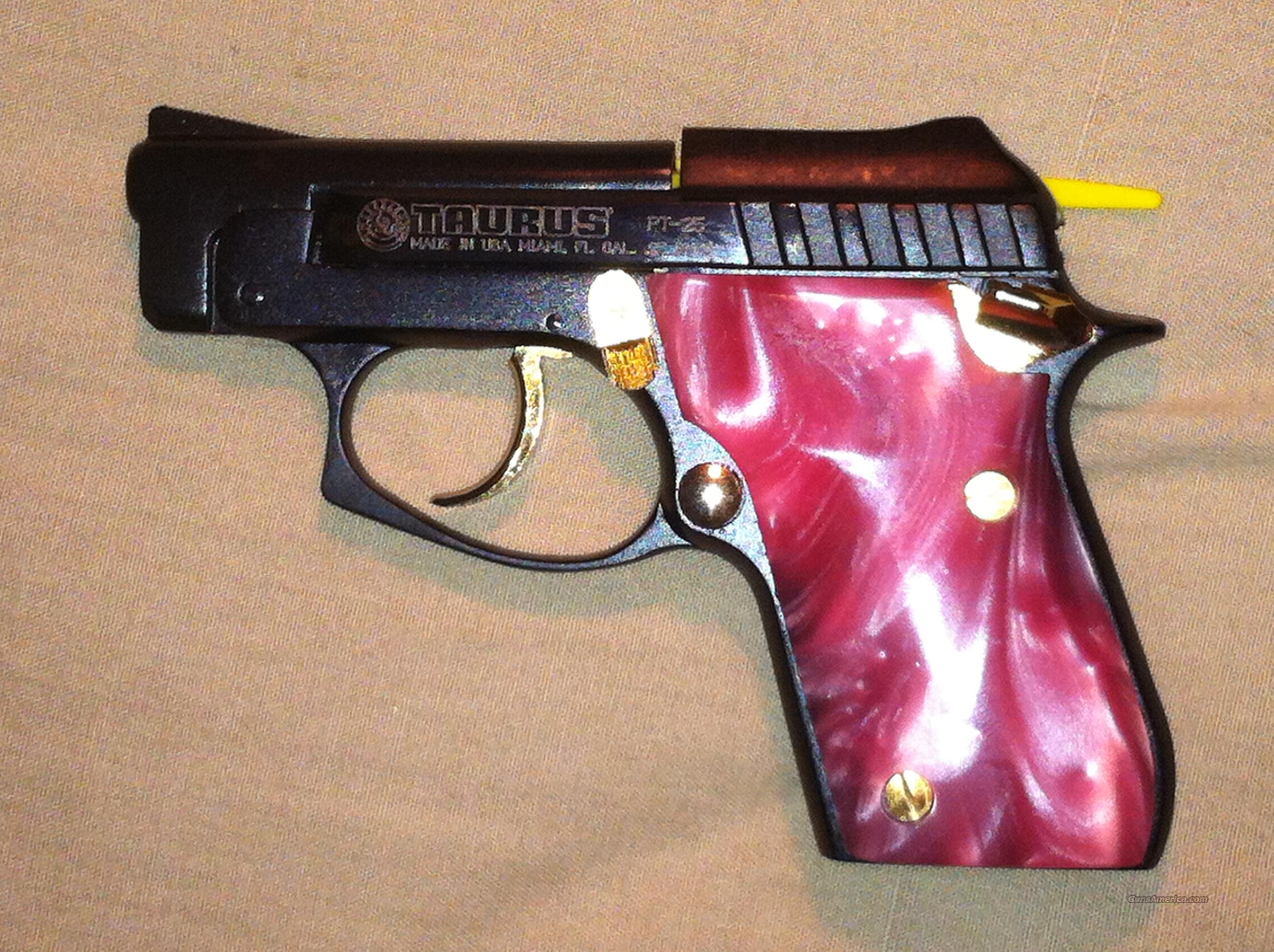 Pink Gun With Pearl Handle