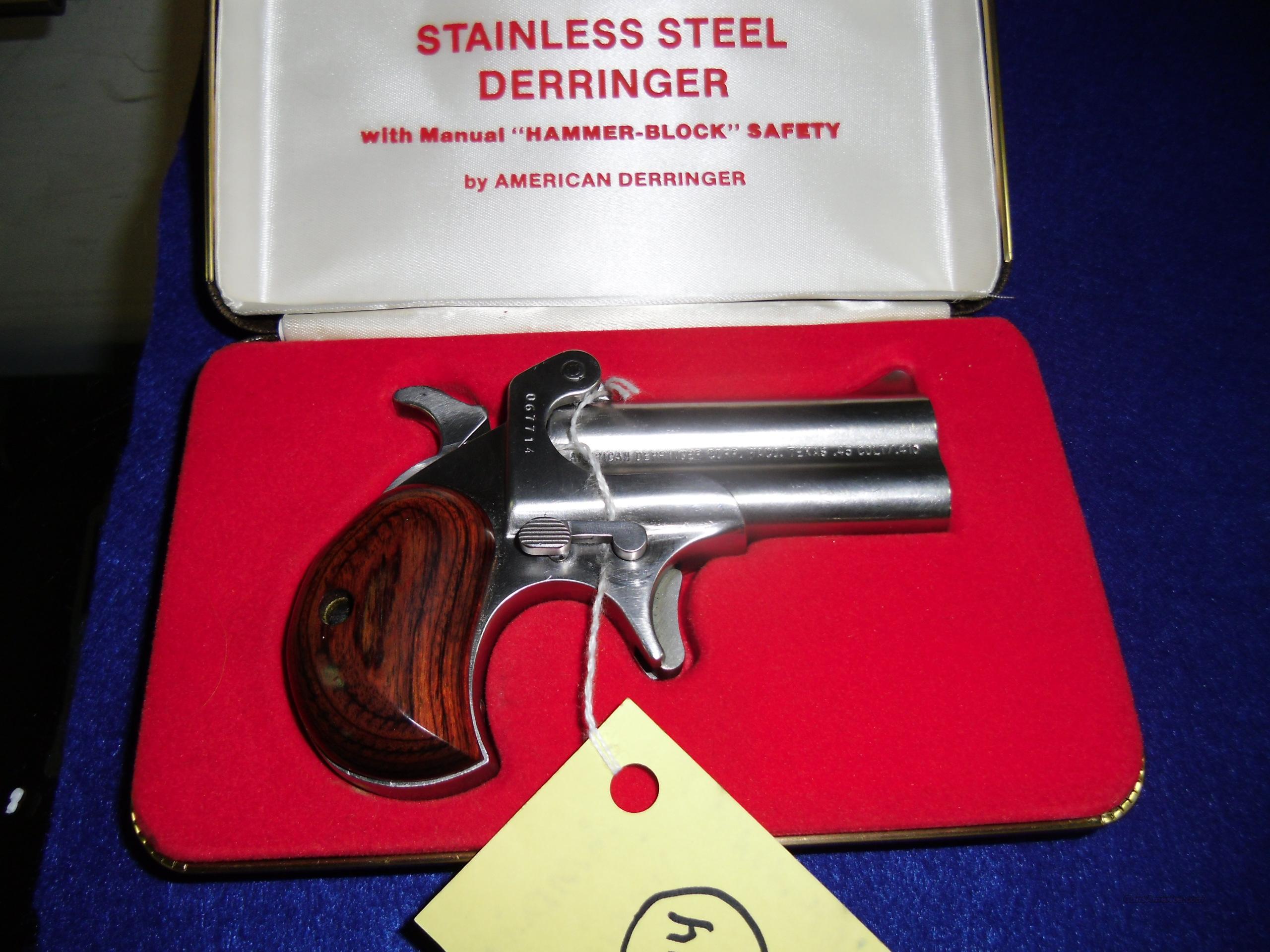AMERICAN DERRINGER 45/410 for sale at Gunsamerica.com: 968807141