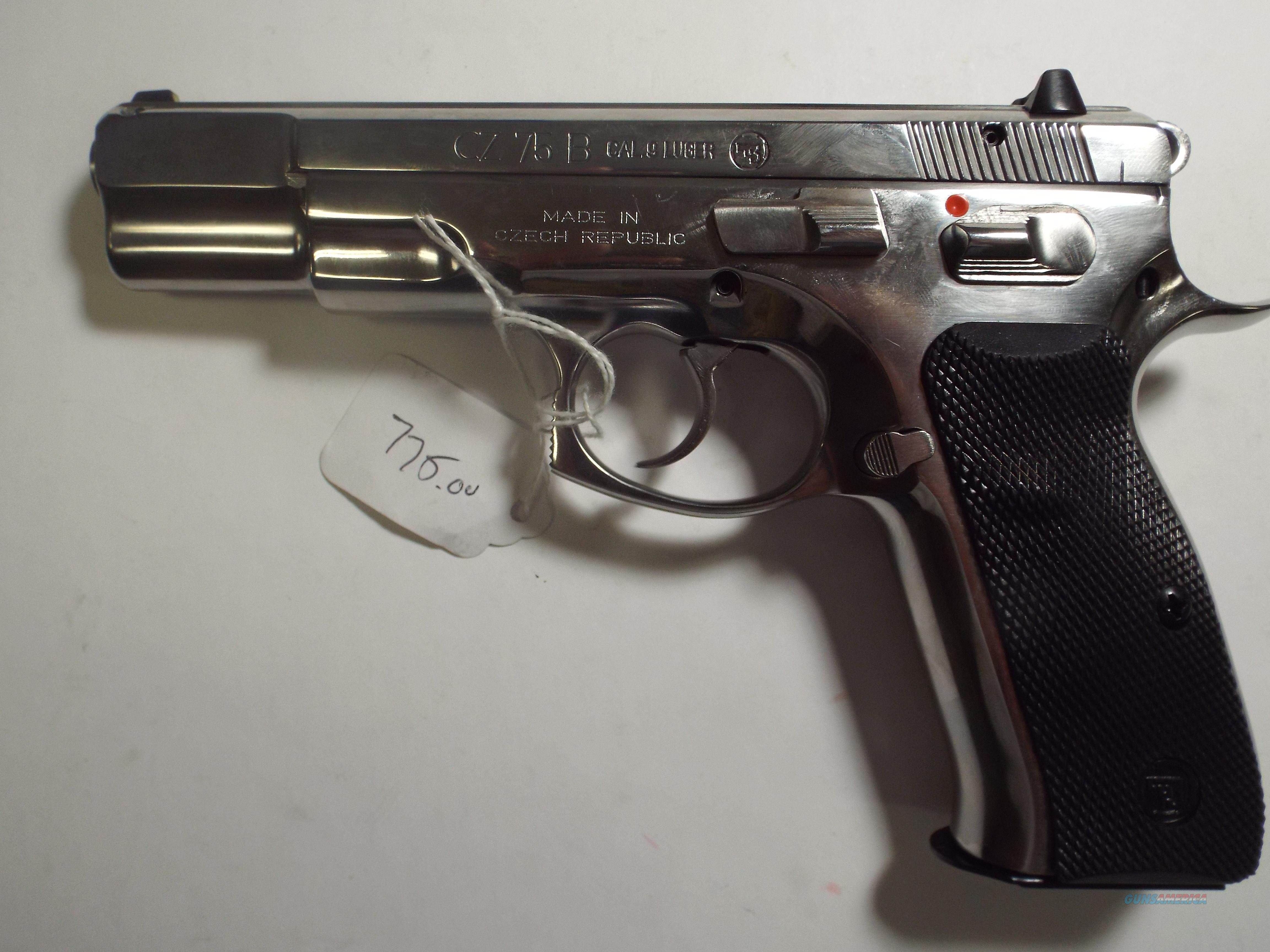 BEAUTIFUL CZ 75 B IN POLISHED STAINLESS 9MM for sale