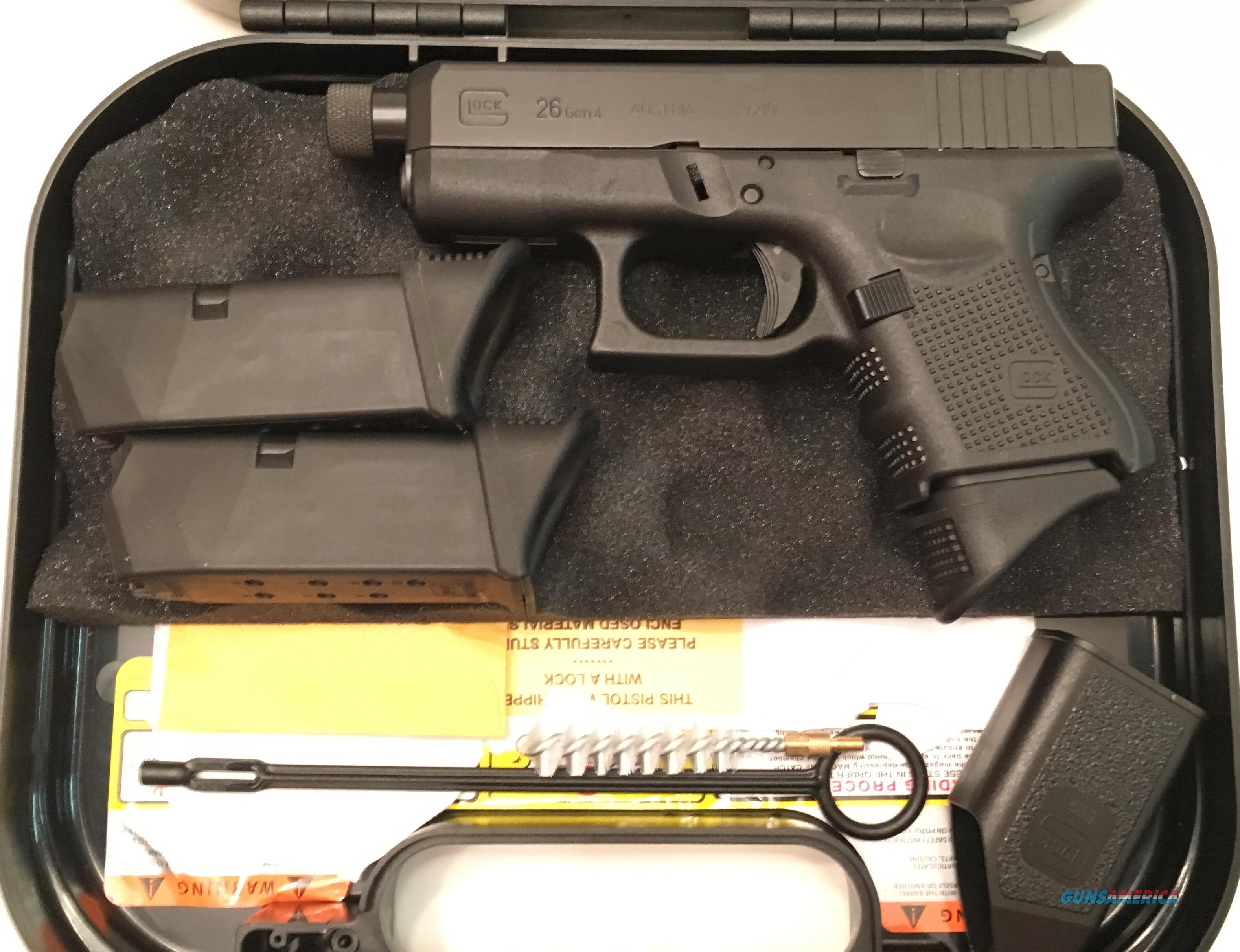 Glock 26 9mm GEN 4 w/ THREADED BARR... for sale at Gunsamerica.com ...
