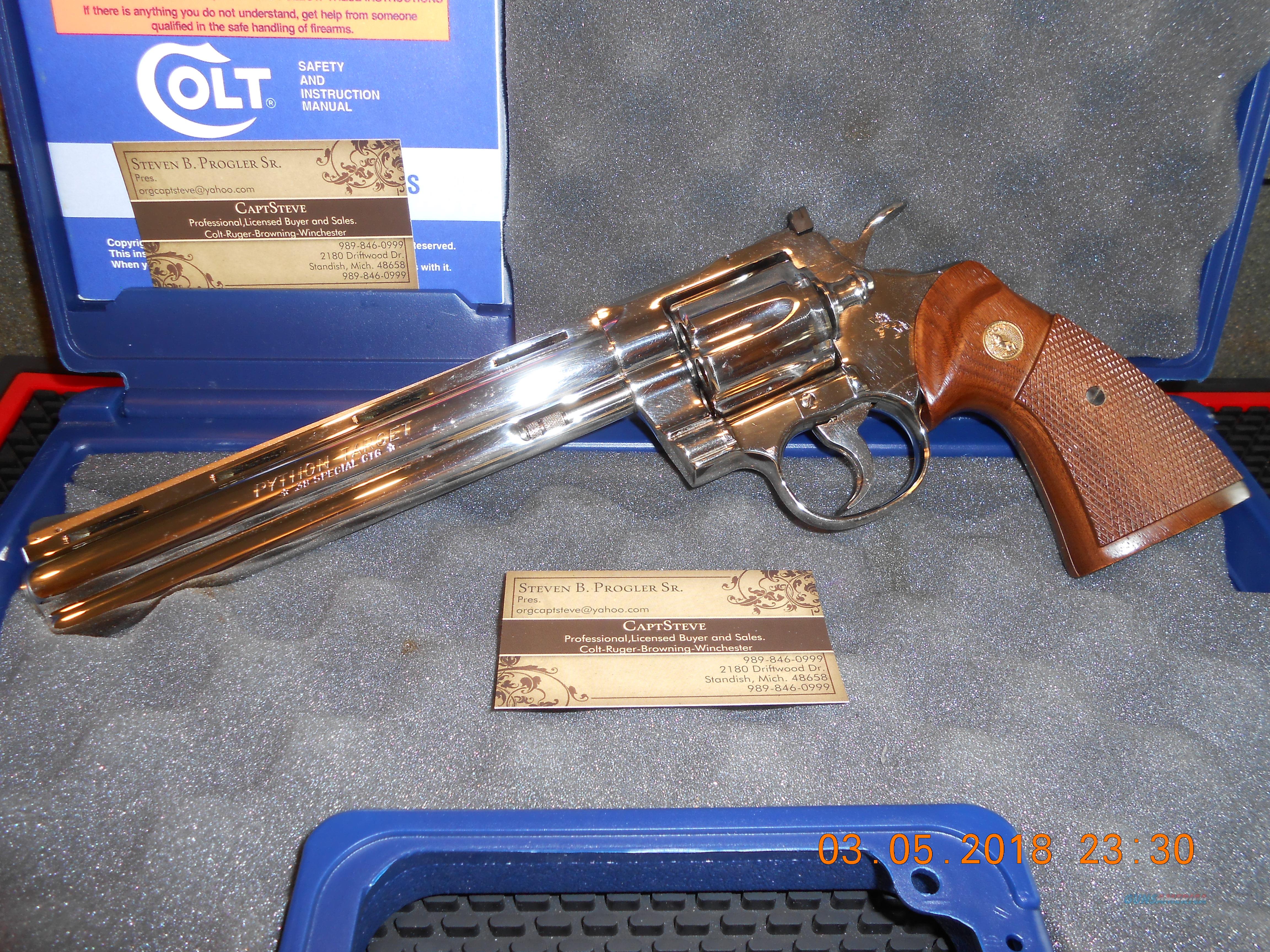 Colt Python Target 8&quot; Nickel 38 Spe... for sale at Gunsamerica.com ...