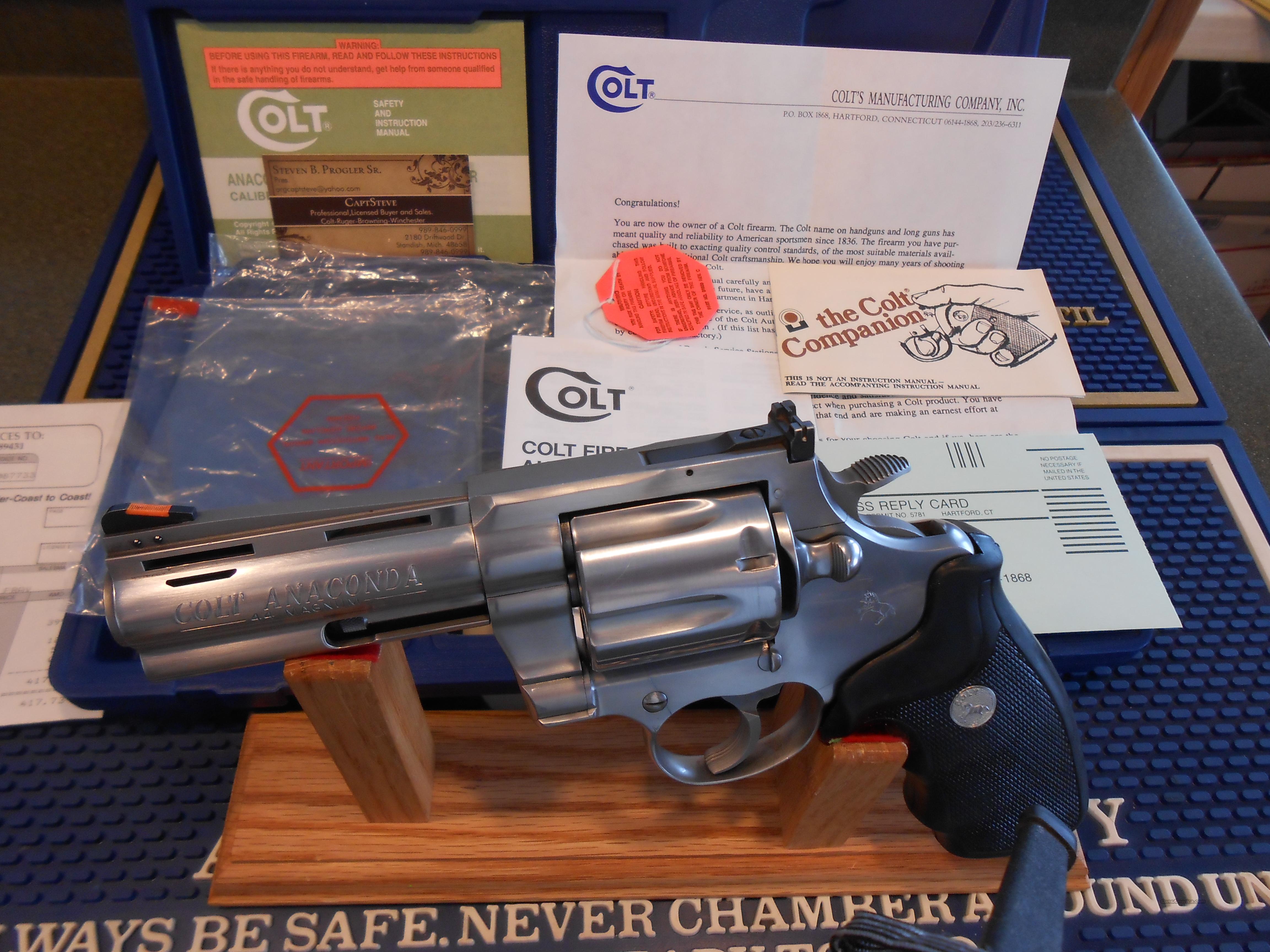 Colt Anaconda Custom Shop Ported 4"... for sale at Gunsamerica.com ...