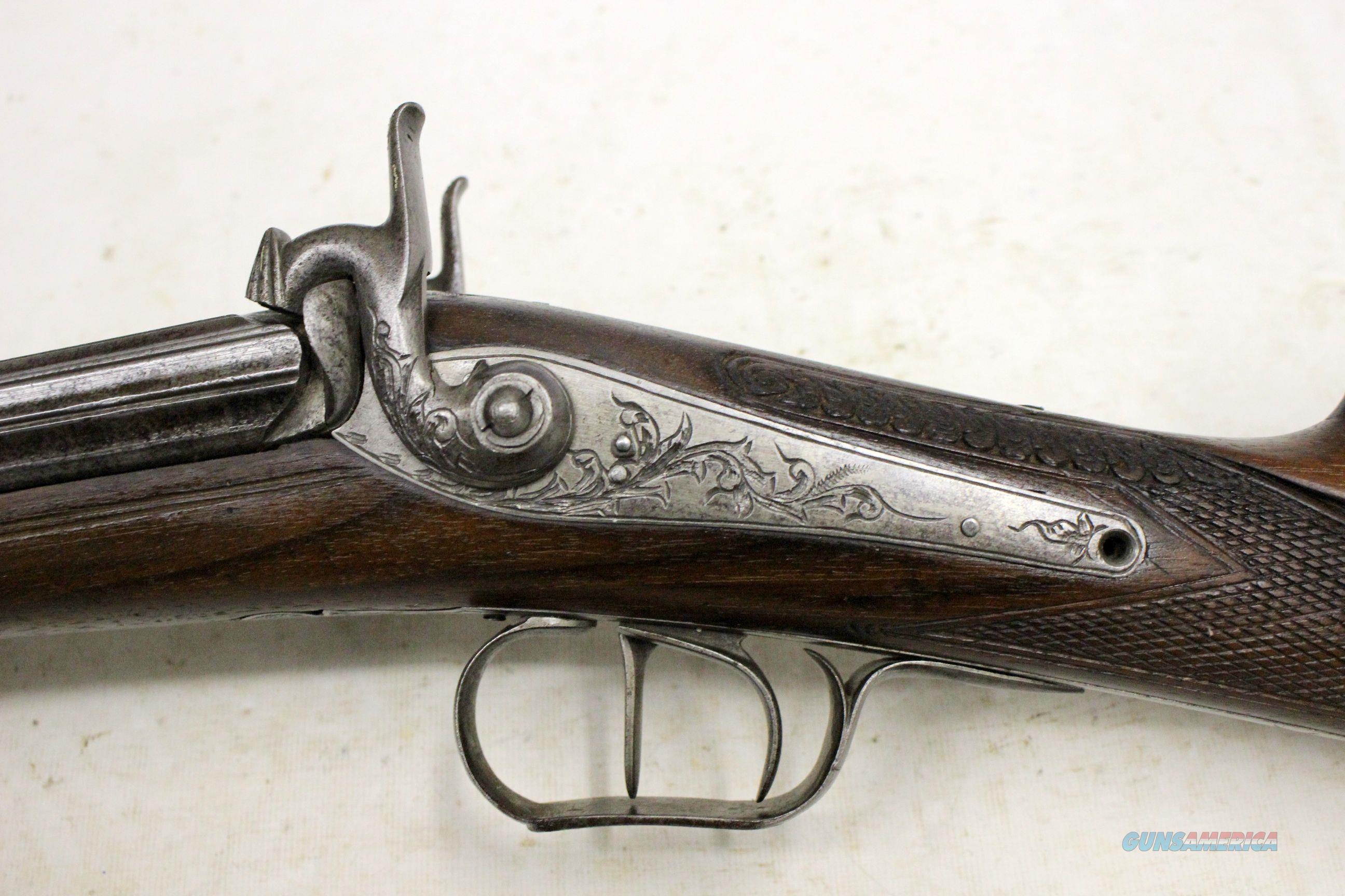 Antique HAND CARVED, Engraved Doubl... for sale at Gunsamerica.com ...