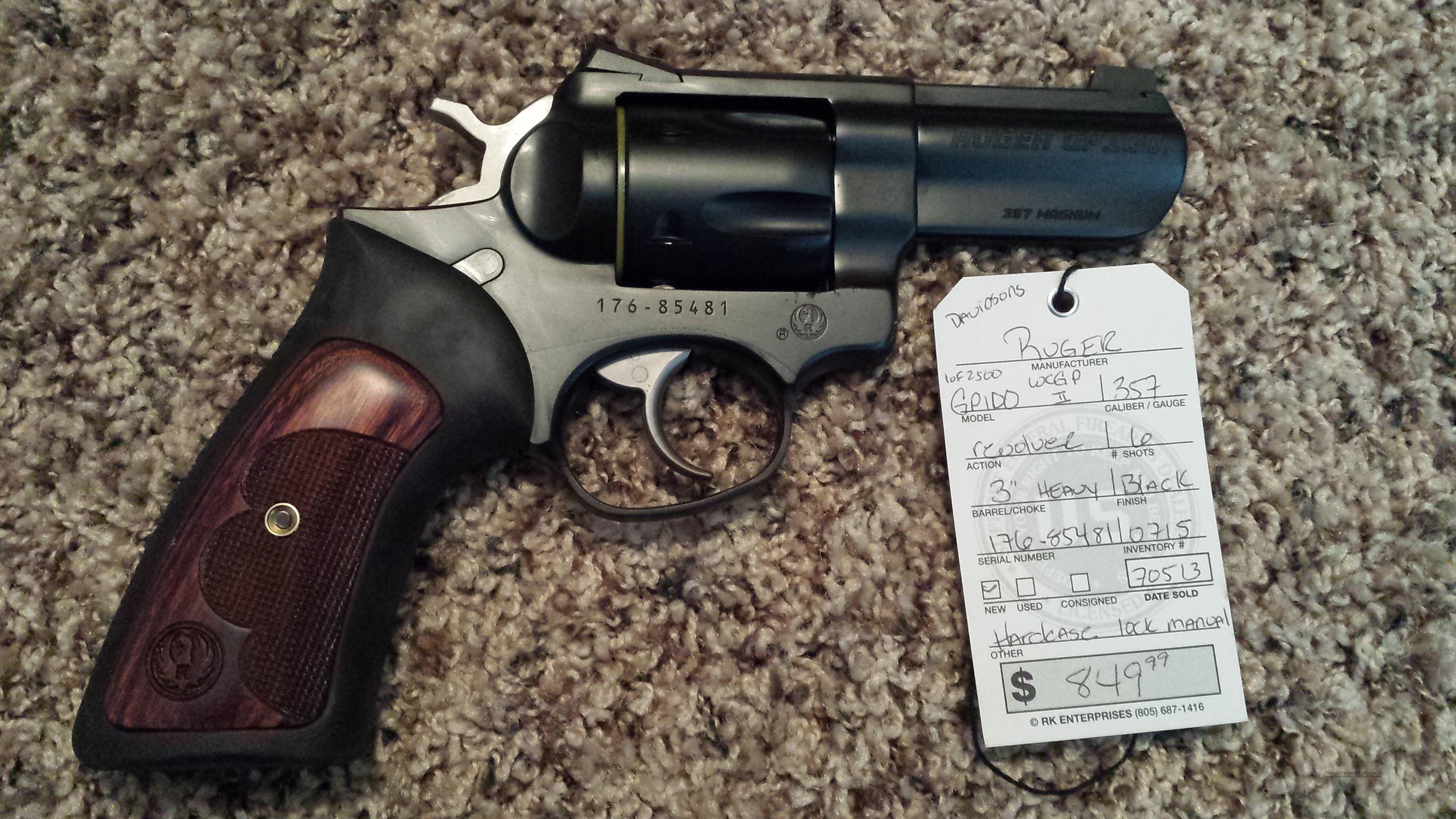 RUGER GP 100 GP100 WCGPII BLK Talo Edition .357... for sale