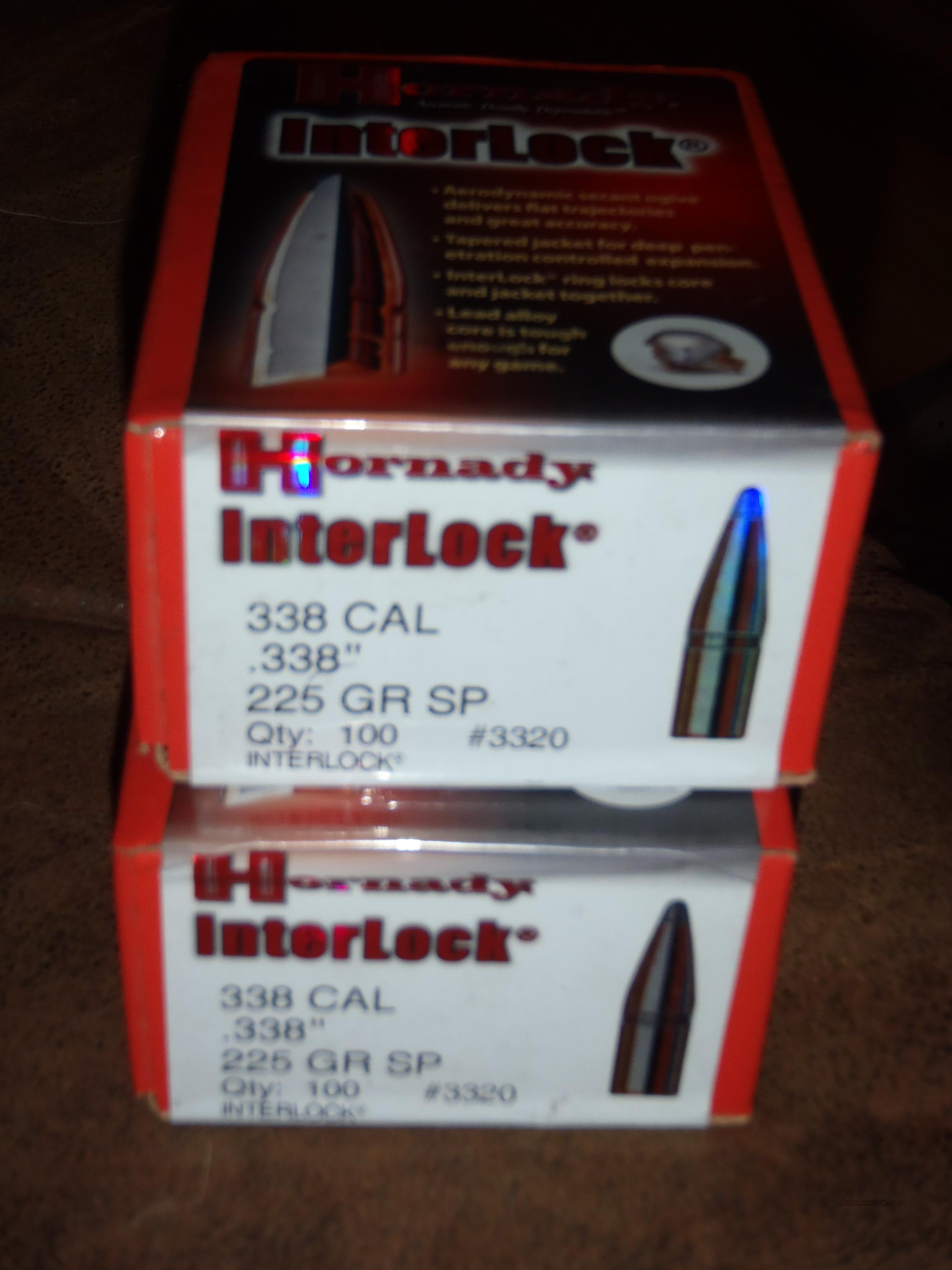 .338 Hornady Interlock 225 gr Bulle... for sale at Gunsamerica.com ...