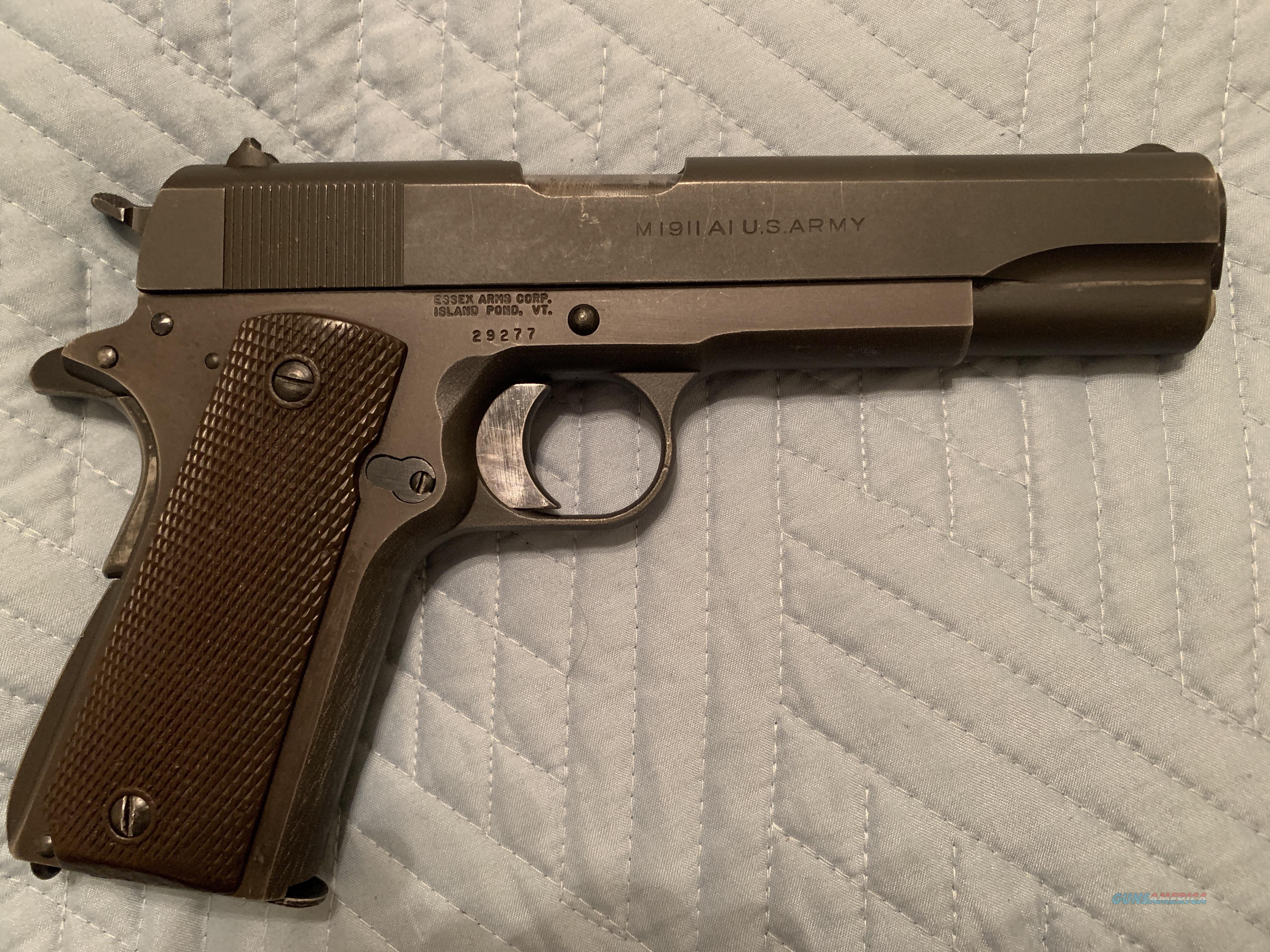 Colt 1911 US Army on Essex Arms fra... for sale at Gunsamerica.com ...