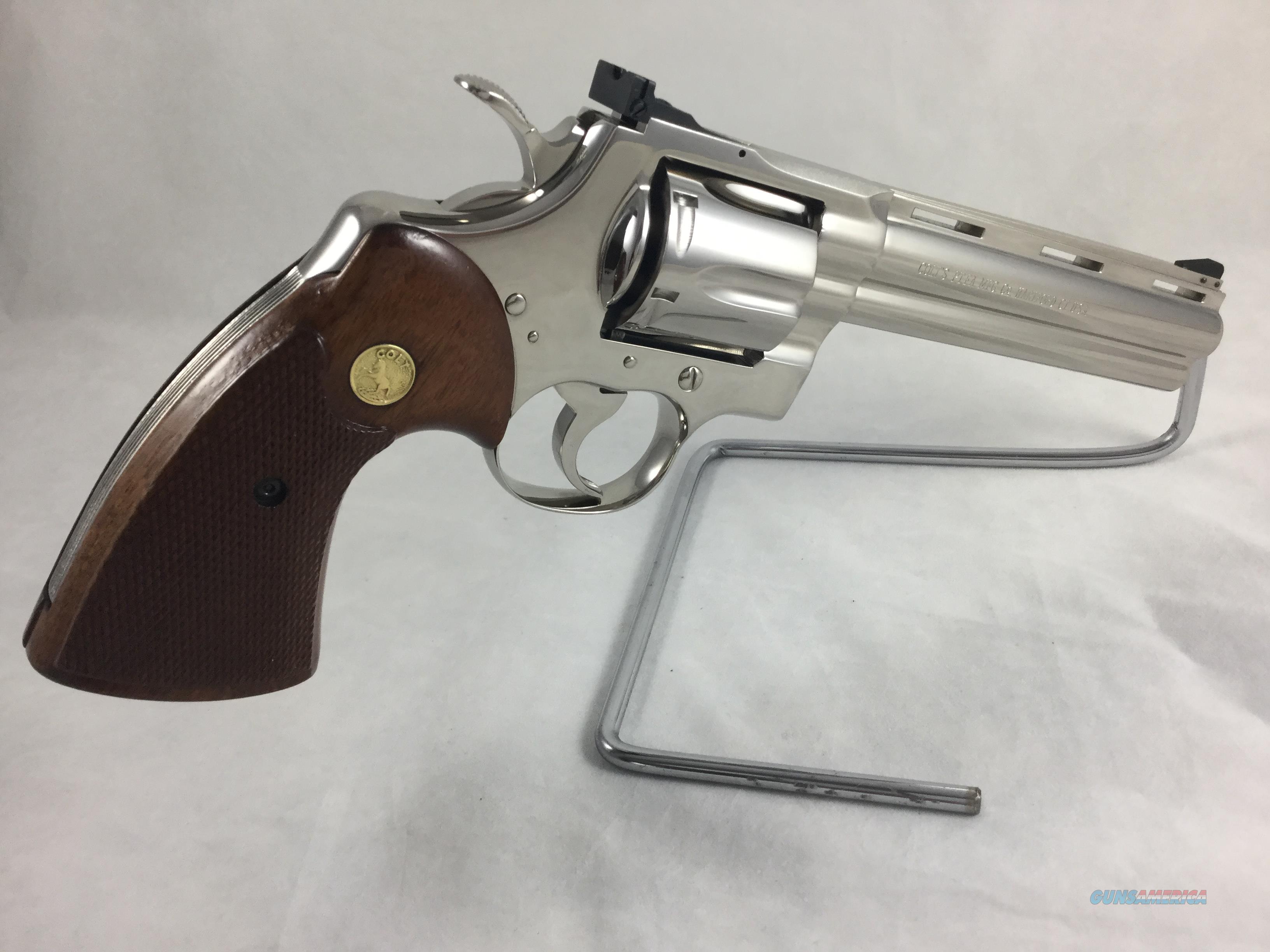 COLT PYTHON 6'' BARREL NICKEL for sale at Gunsamerica.com: 997791474
