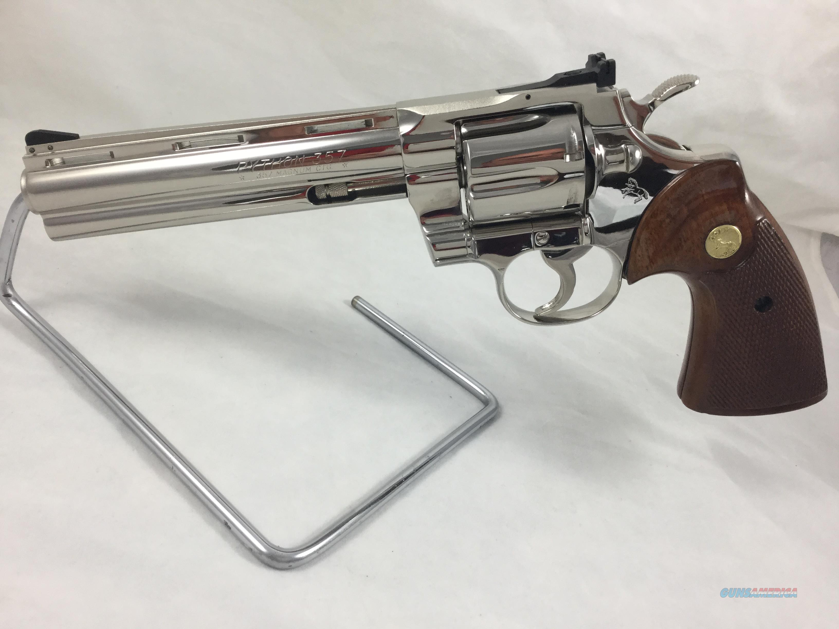 COLT PYTHON 6'' BARREL NICKEL for sale at Gunsamerica.com: 997791474