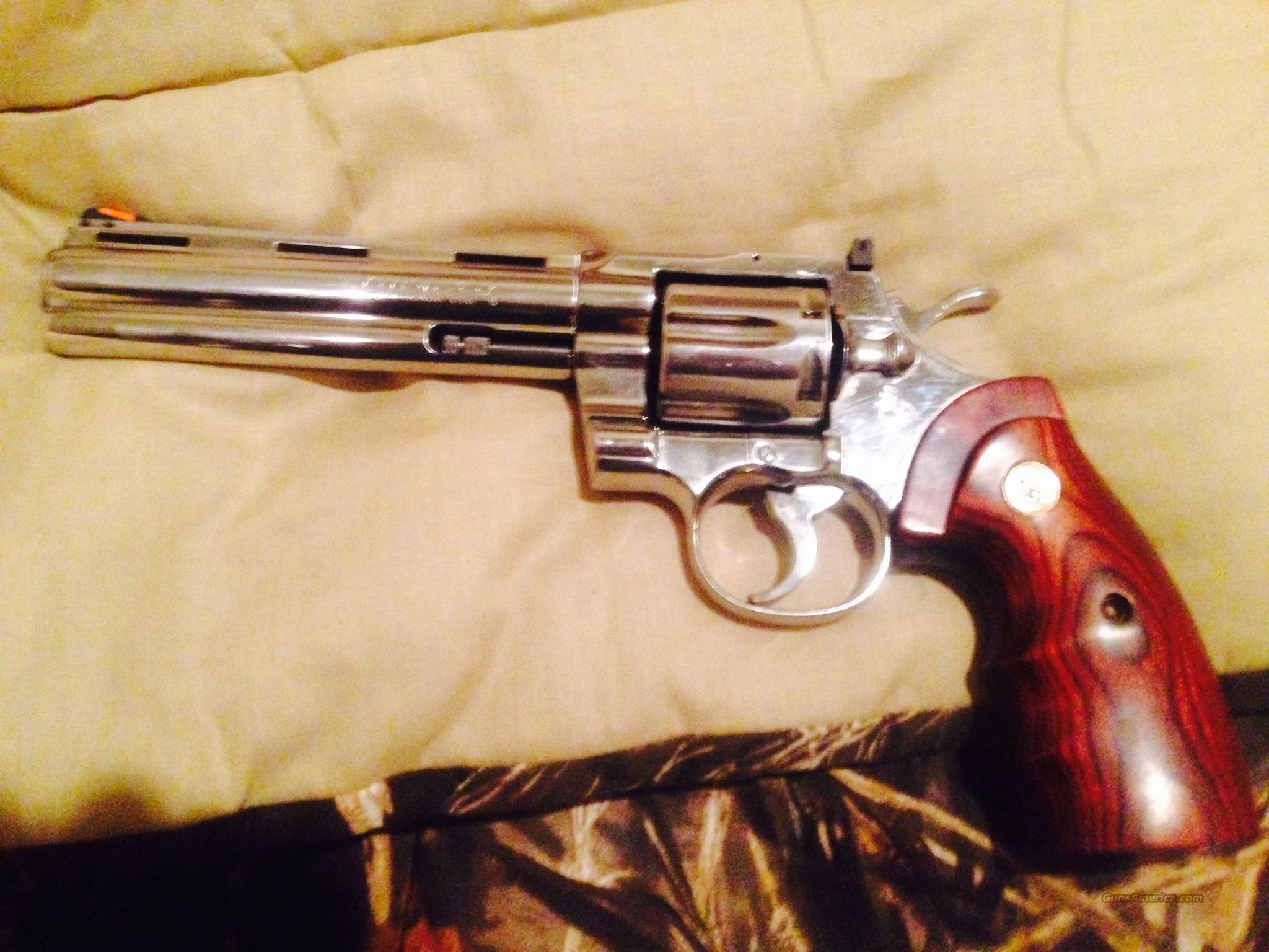 Colt Python 357mag Bright Nickel 6 ... for sale at Gunsamerica.com ...