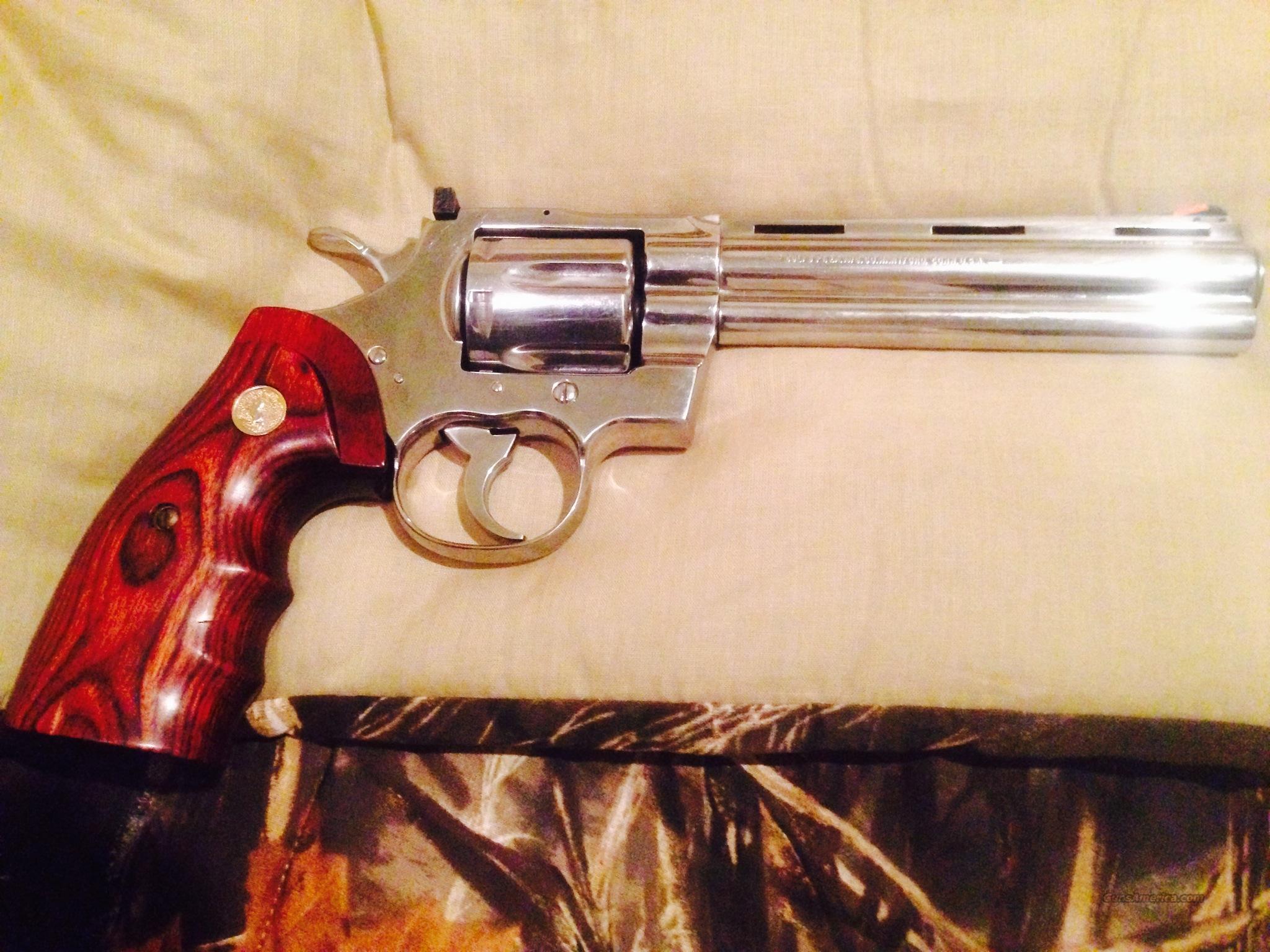 Colt Python 357mag Bright Nickel 6 ... for sale at Gunsamerica.com ...