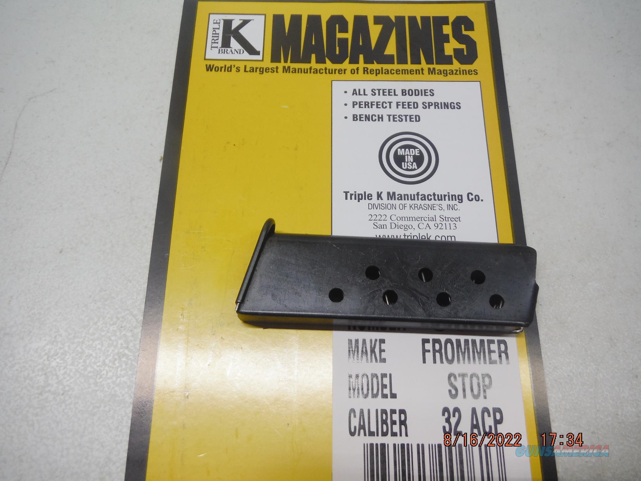 FROMMER STOP 32 ACP 7RD MAGAZINE 19... for sale at Gunsamerica.com ...