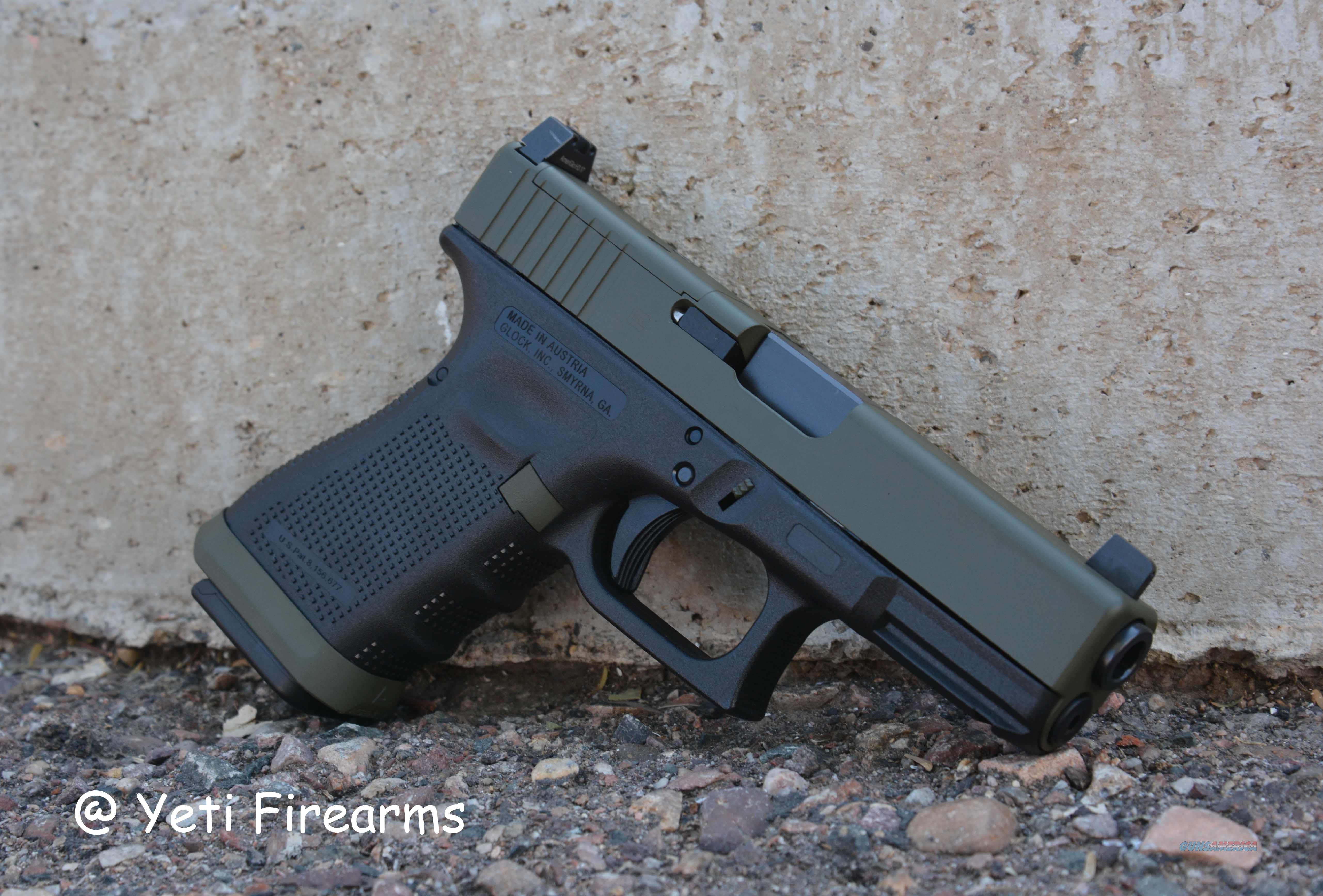 Glock 19 G4 MOS 9mm Olive Drab Agency Arms NS O... for sale