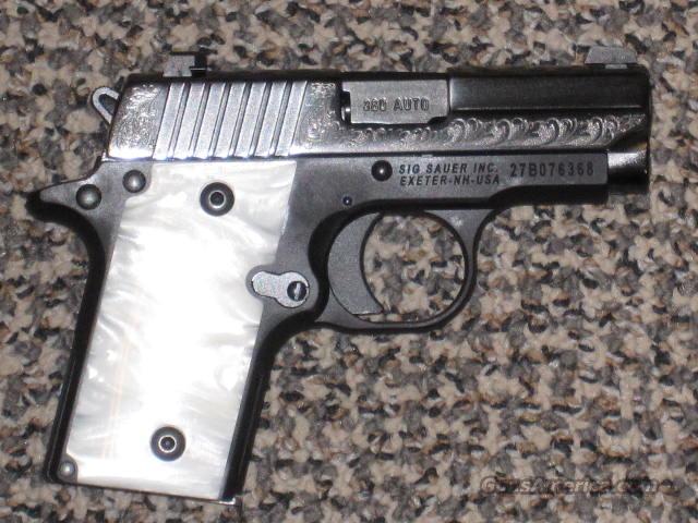 SIG P-238 ENGRAVED .380 ACP WITH WH... for sale at Gunsamerica.com ...