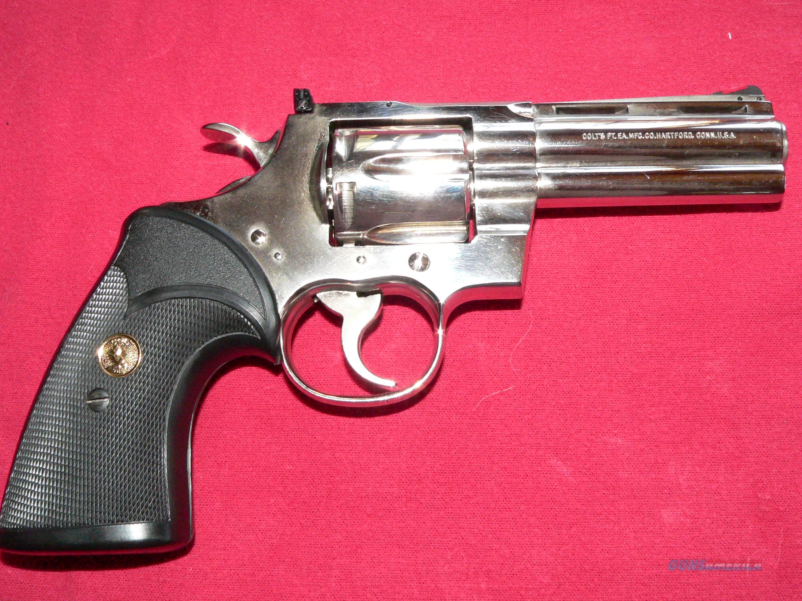 Colt Python 357 Magnum Nickel-finis... for sale at Gunsamerica.com ...