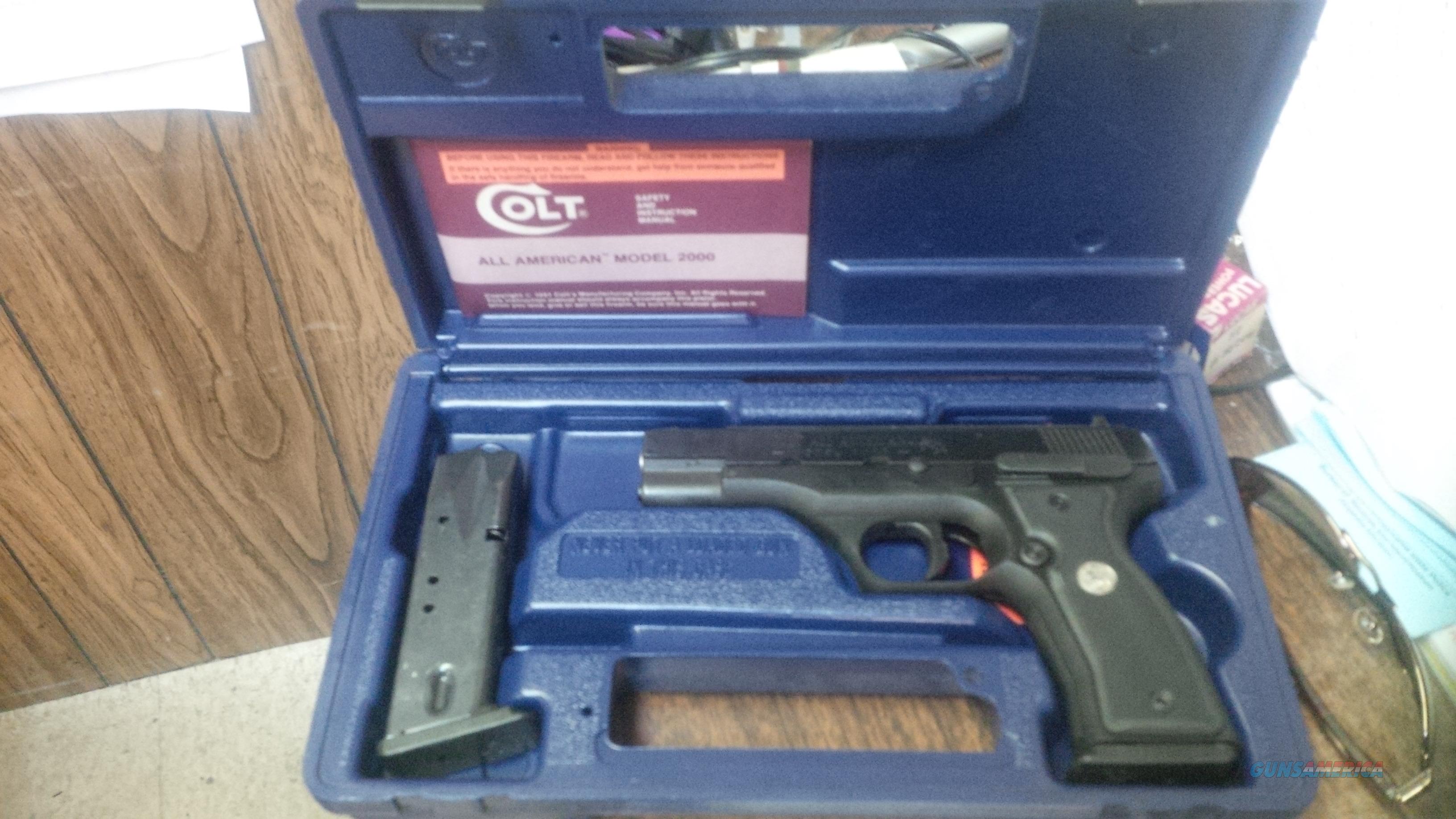 Colt All American 2000 9MM 16 Shot ... for sale at Gunsamerica.com ...