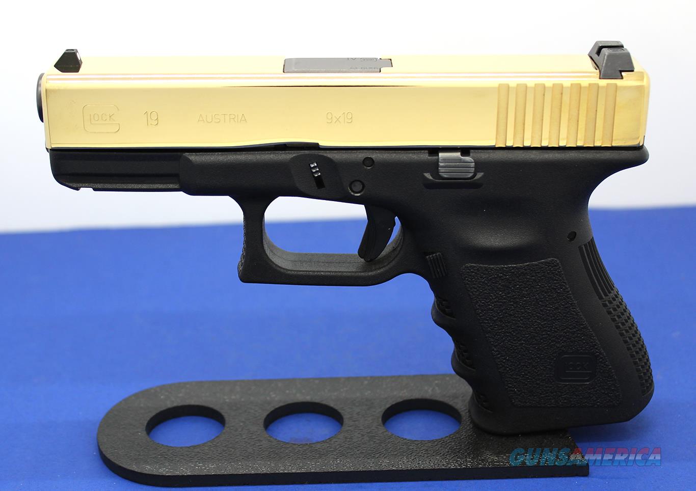 Glock 19 – 9mm – 24k Gold Plated for sale