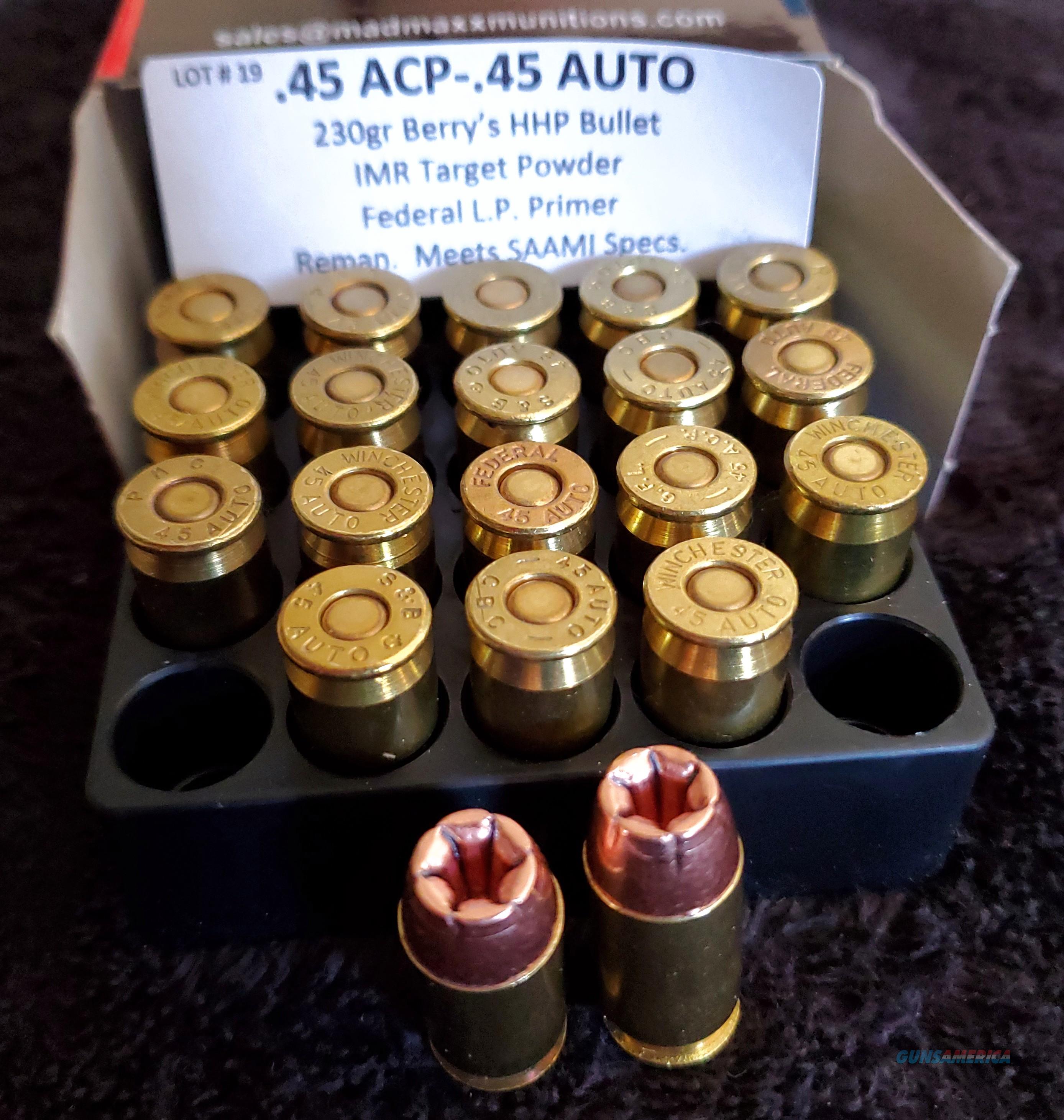.45 ACP 45acp HOLLOWPOINT.45 ACP 50rd Boxes 45... for sale