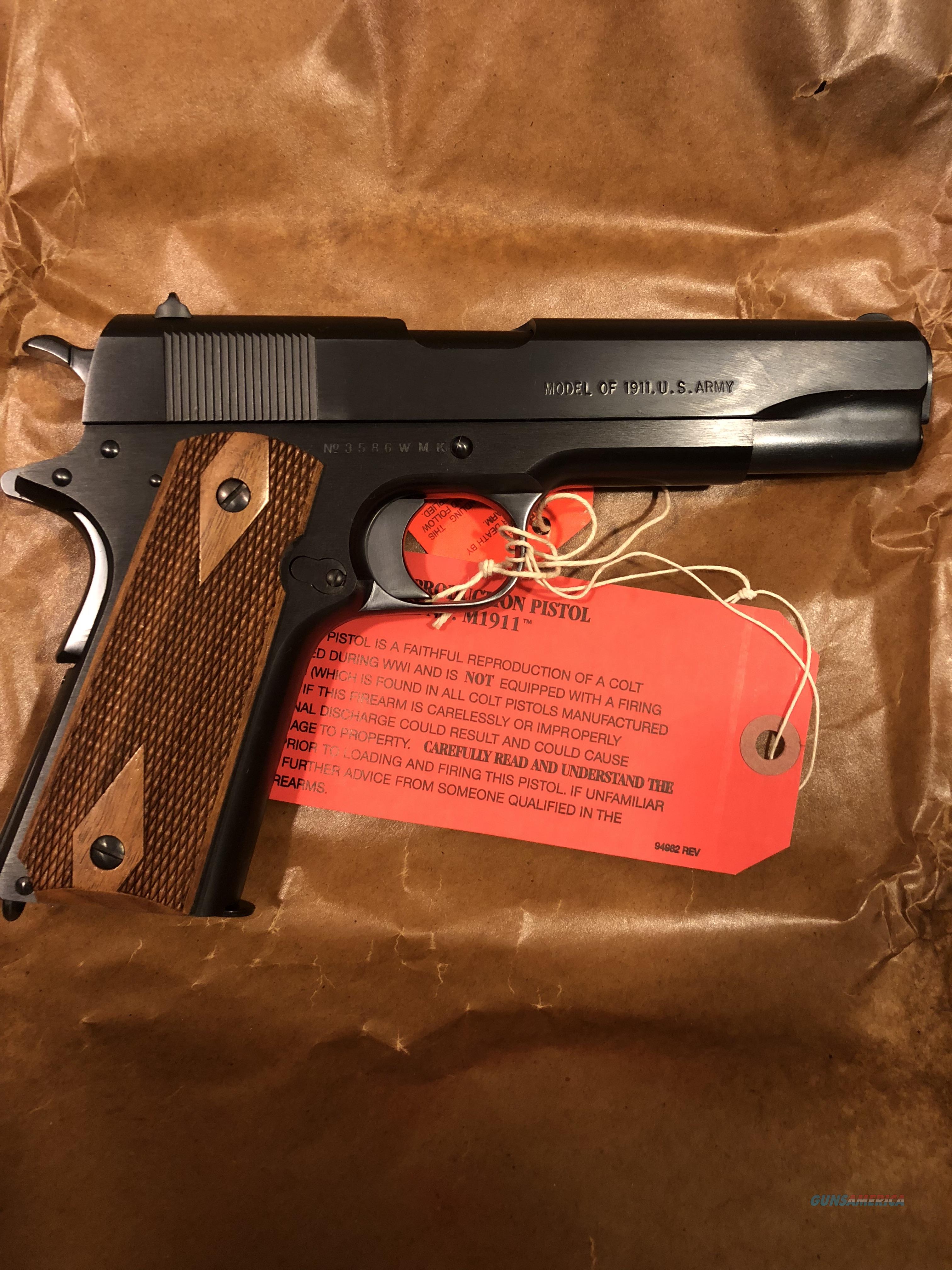 Colt M1911 Government WW1 Reproduct... for sale at Gunsamerica.com ...