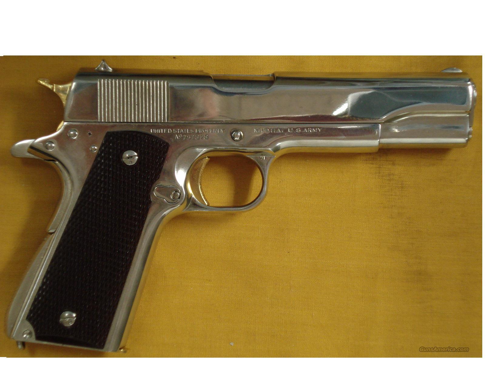 COLT 1911-A1 .45ACP 5"BARREL NICKEL for sale