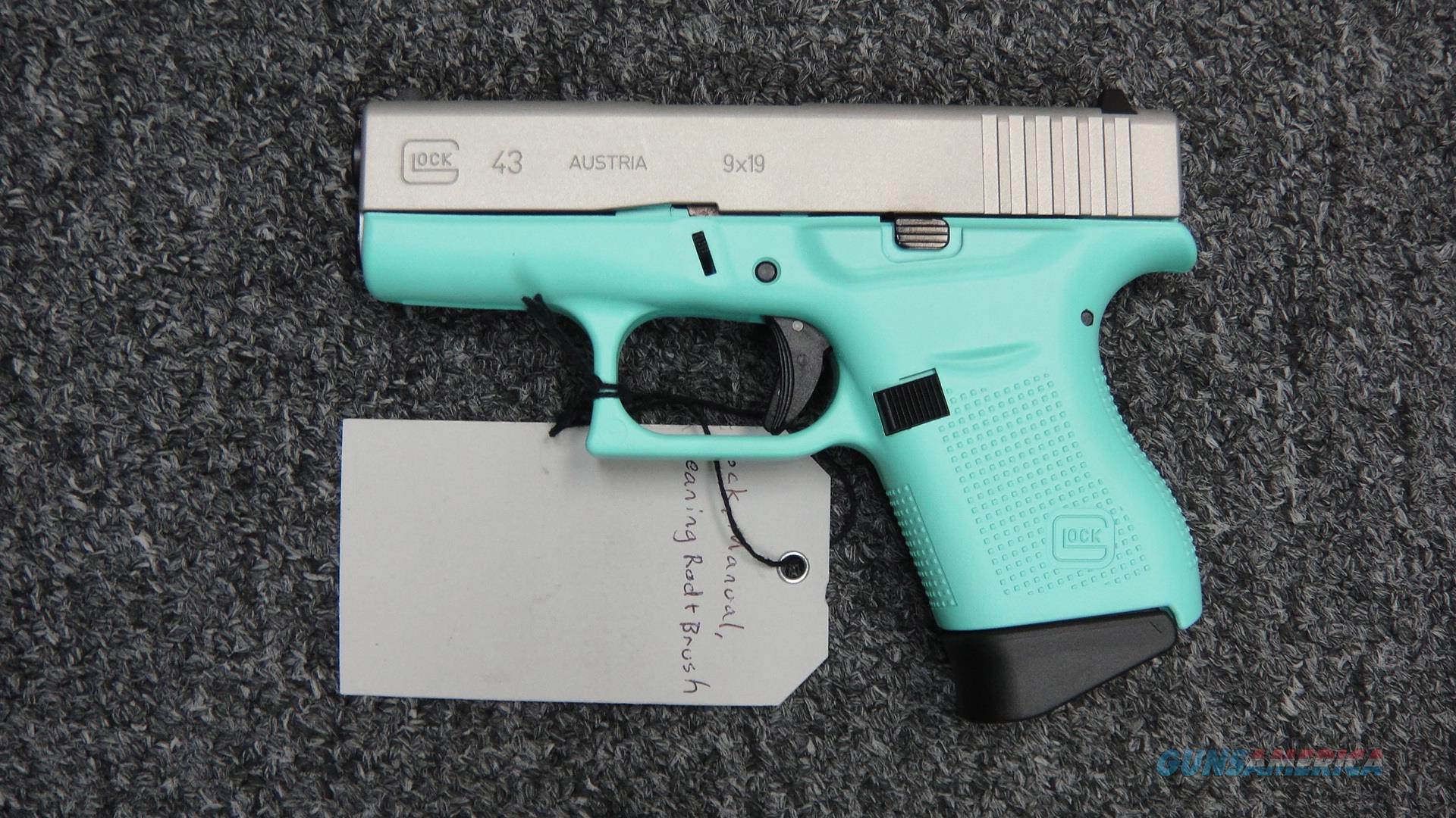 Glock 43 Teal/Stainless for sale at Gunsamerica.com: 932441728
