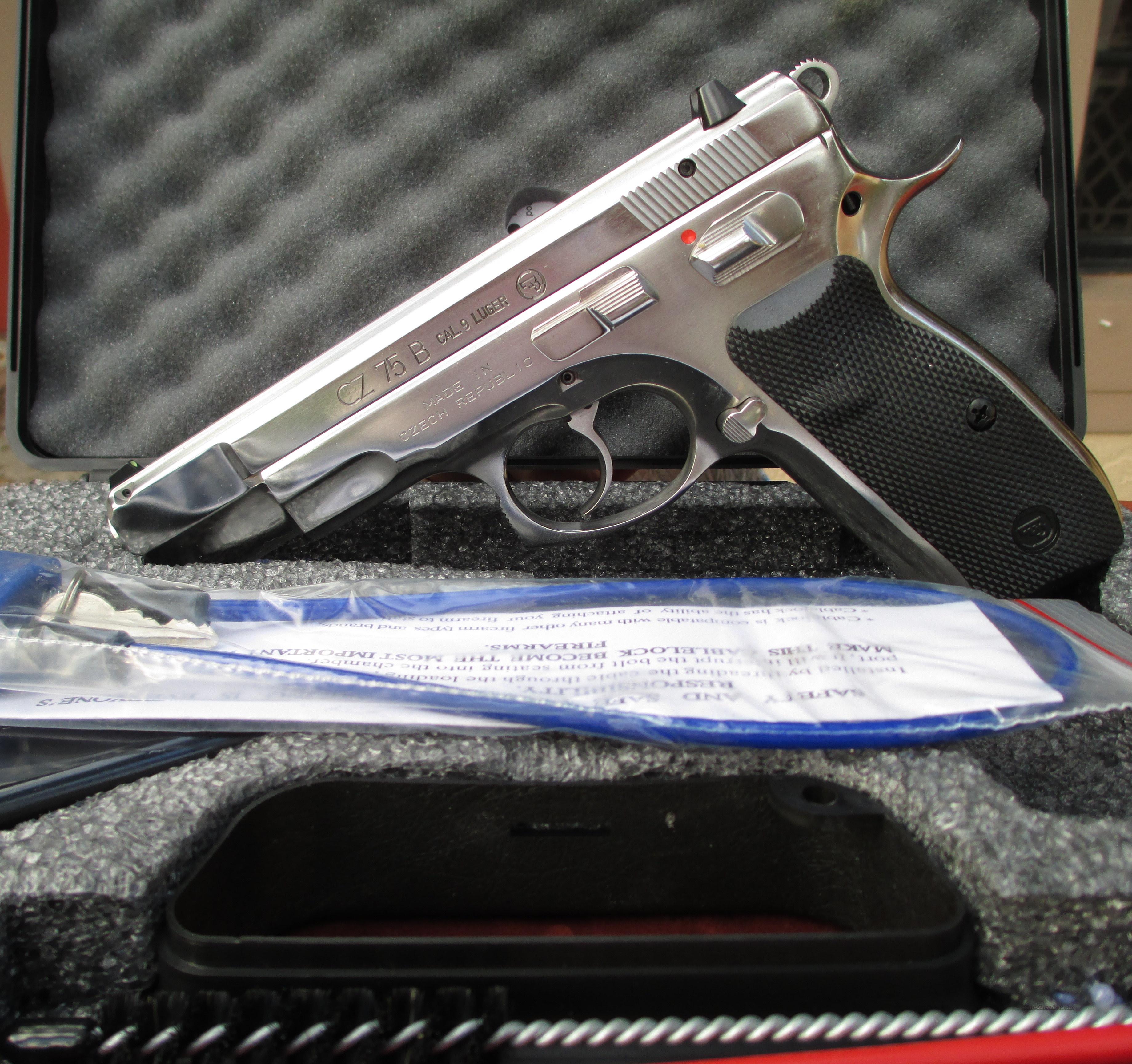 CZ 75 BRIGHT STAINLESS STEEL 9MM for sale at Gunsamerica.com: 934905836