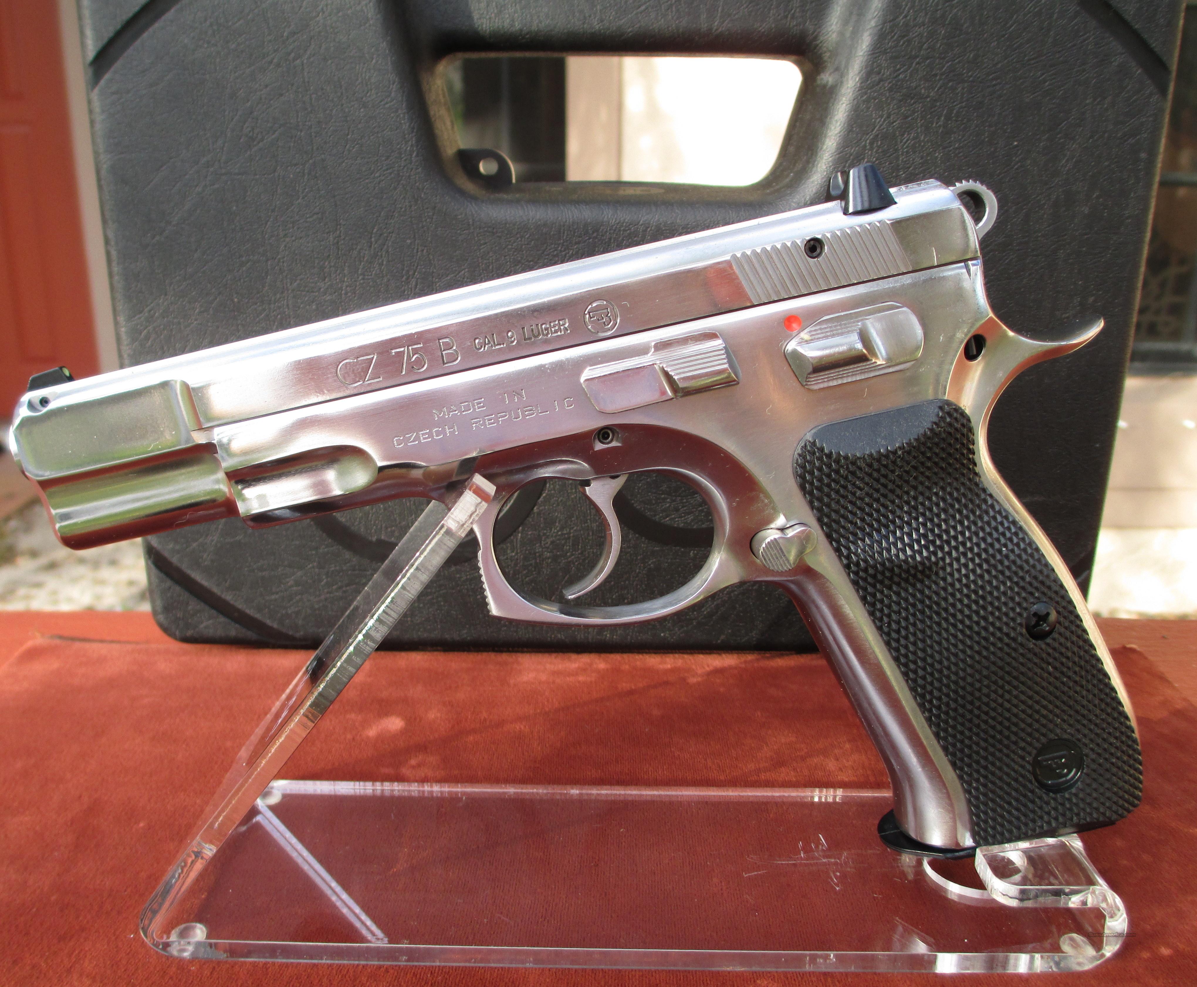 CZ 75 BRIGHT STAINLESS STEEL 9MM for sale at Gunsamerica.com: 999758012