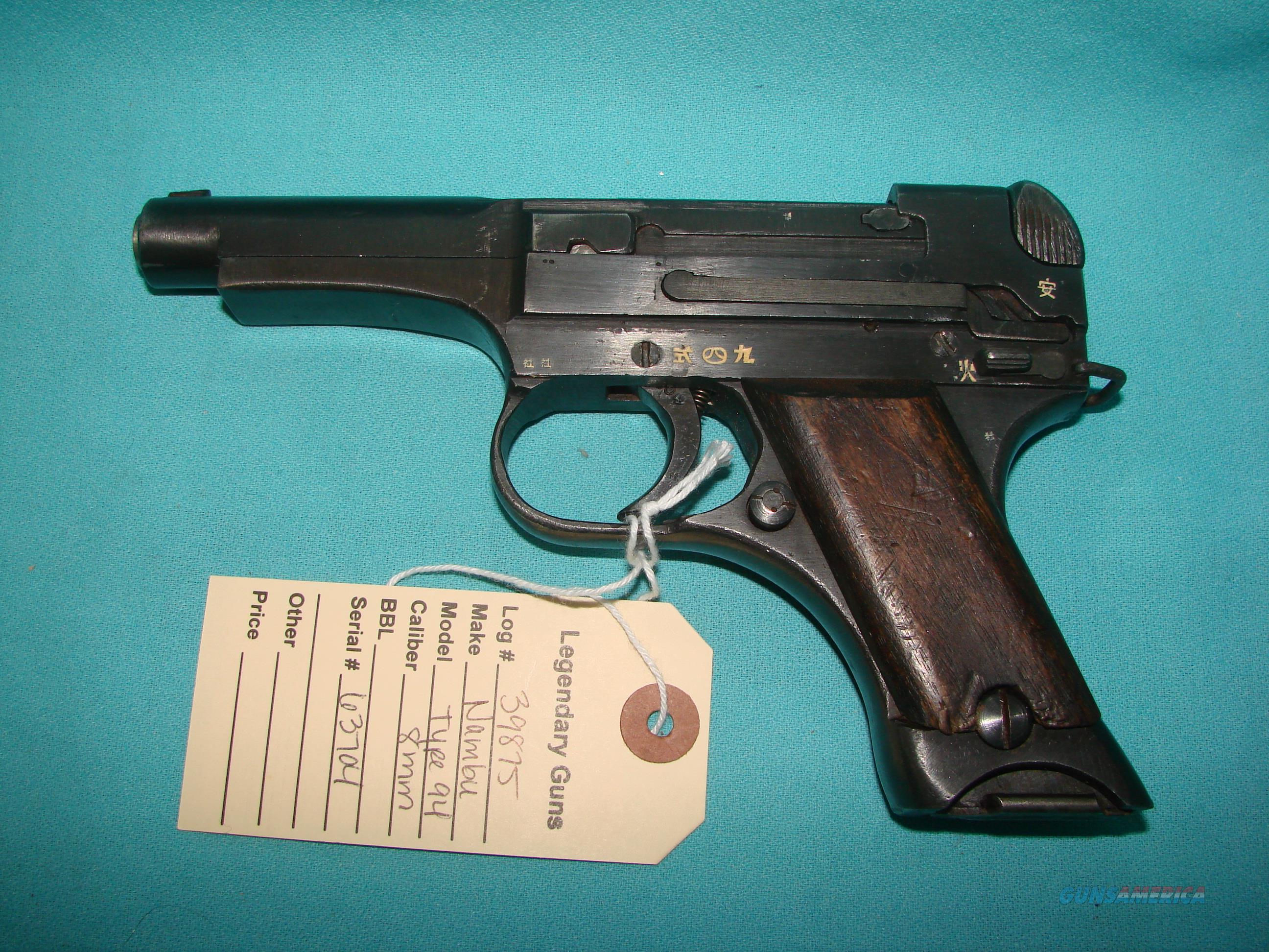 Nambu Type 94 for sale at Gunsamerica.com: 969192093