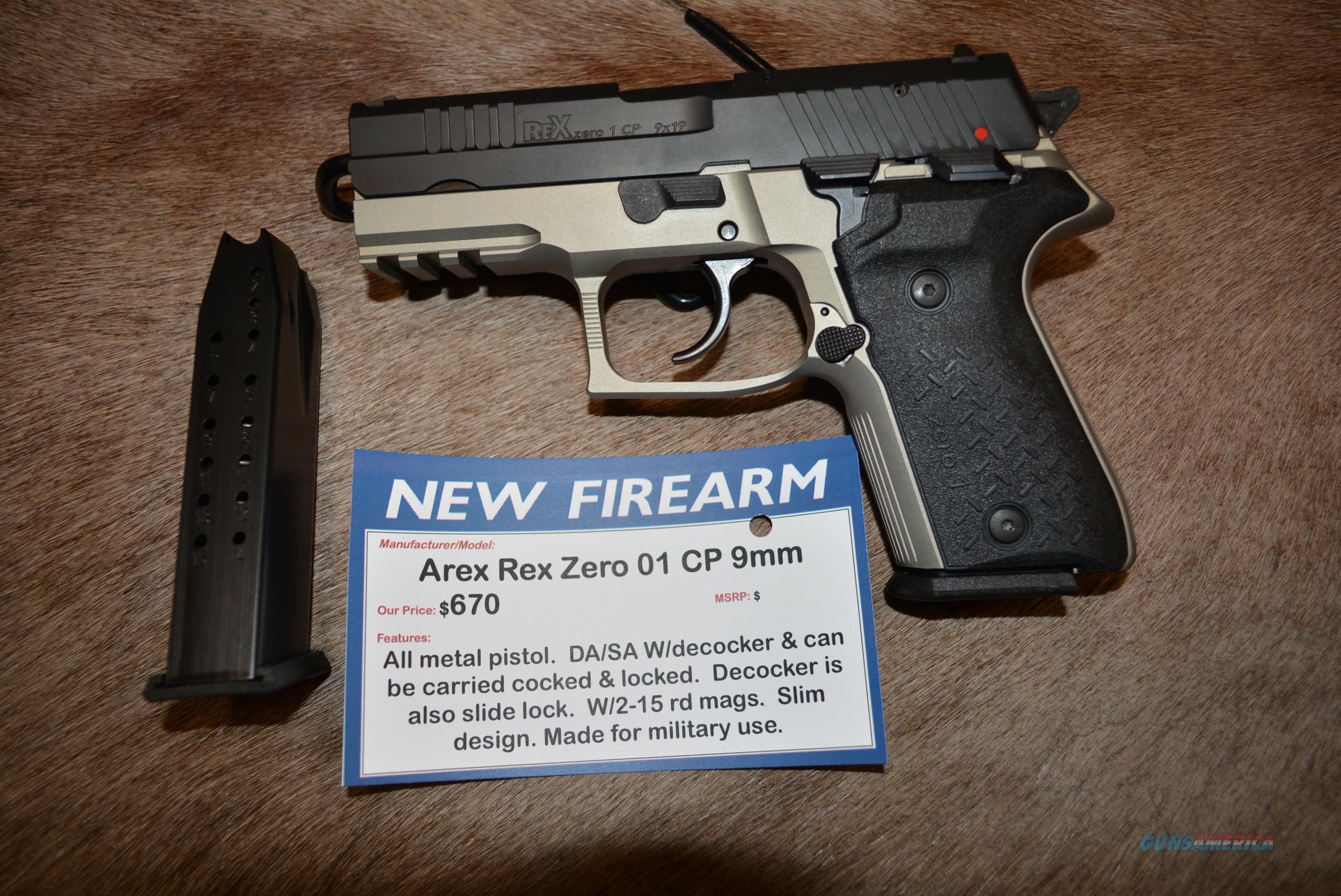 AREX REX Zero 01 CP 9mm Black & Gre... for sale at Gunsamerica.com ...