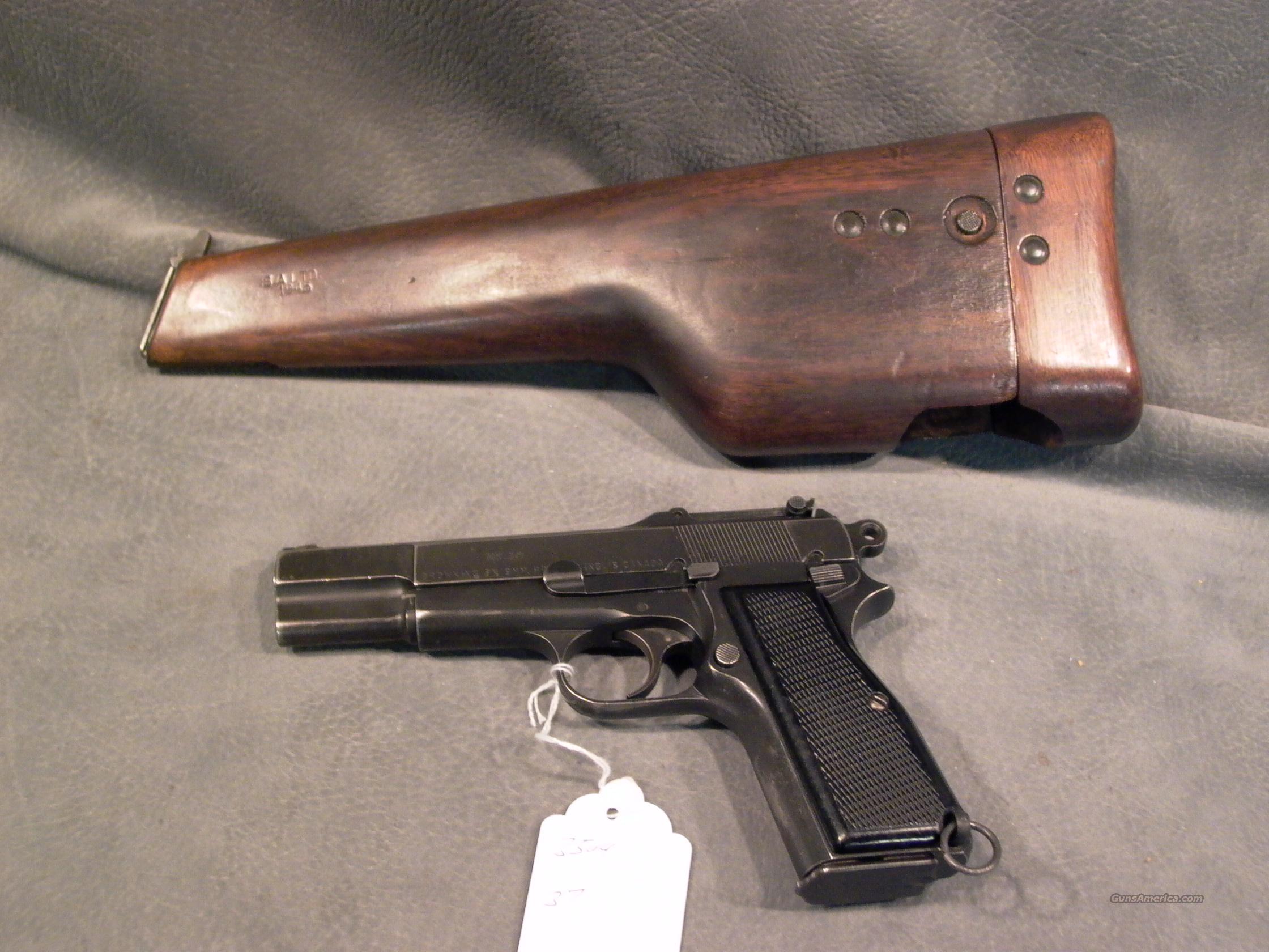 Inglis Hi Power 9mm MK1 w/stock for sale