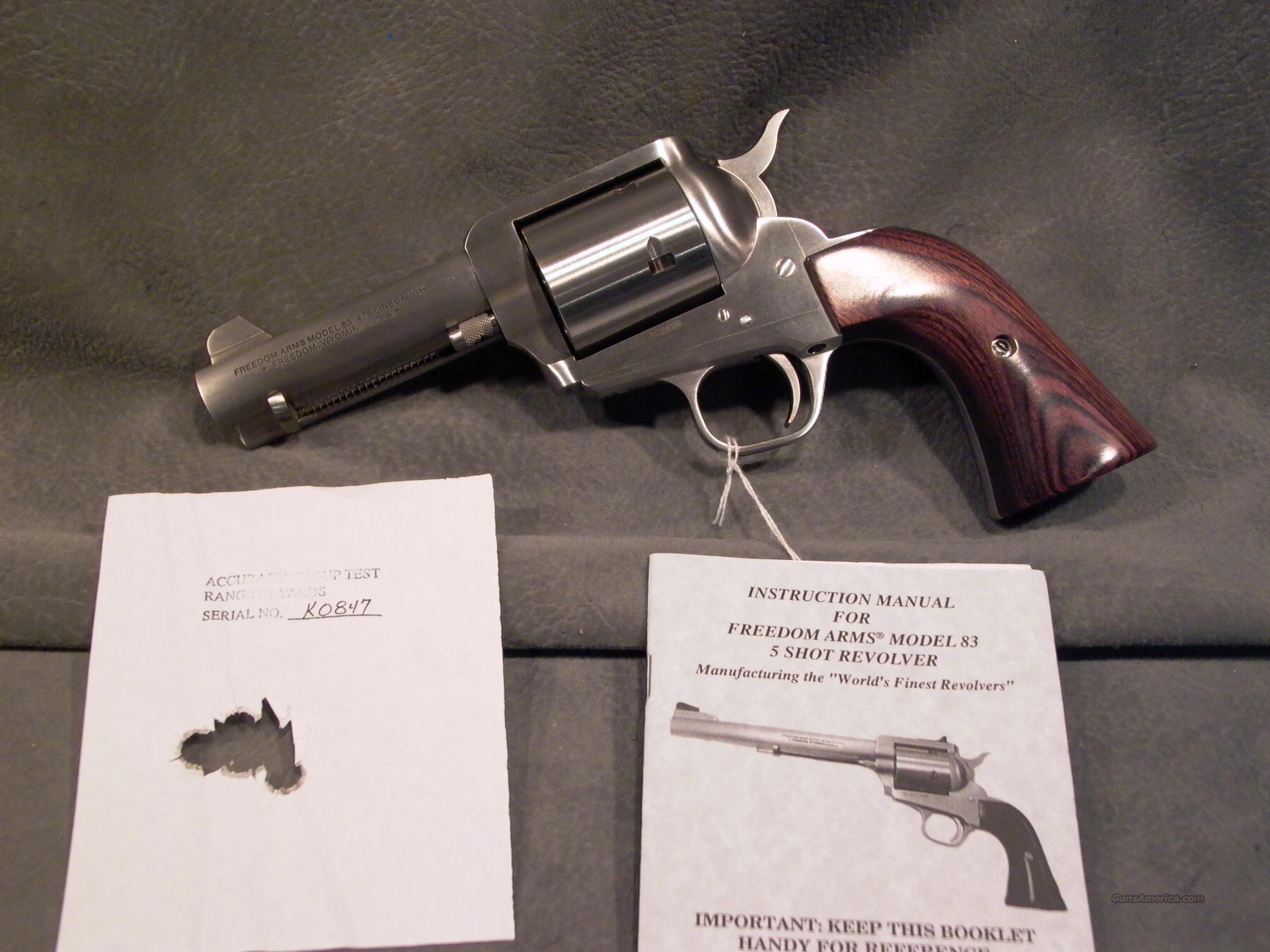 Freedom Arms Premier M83 475 Lineba... for sale at Gunsamerica.com ...