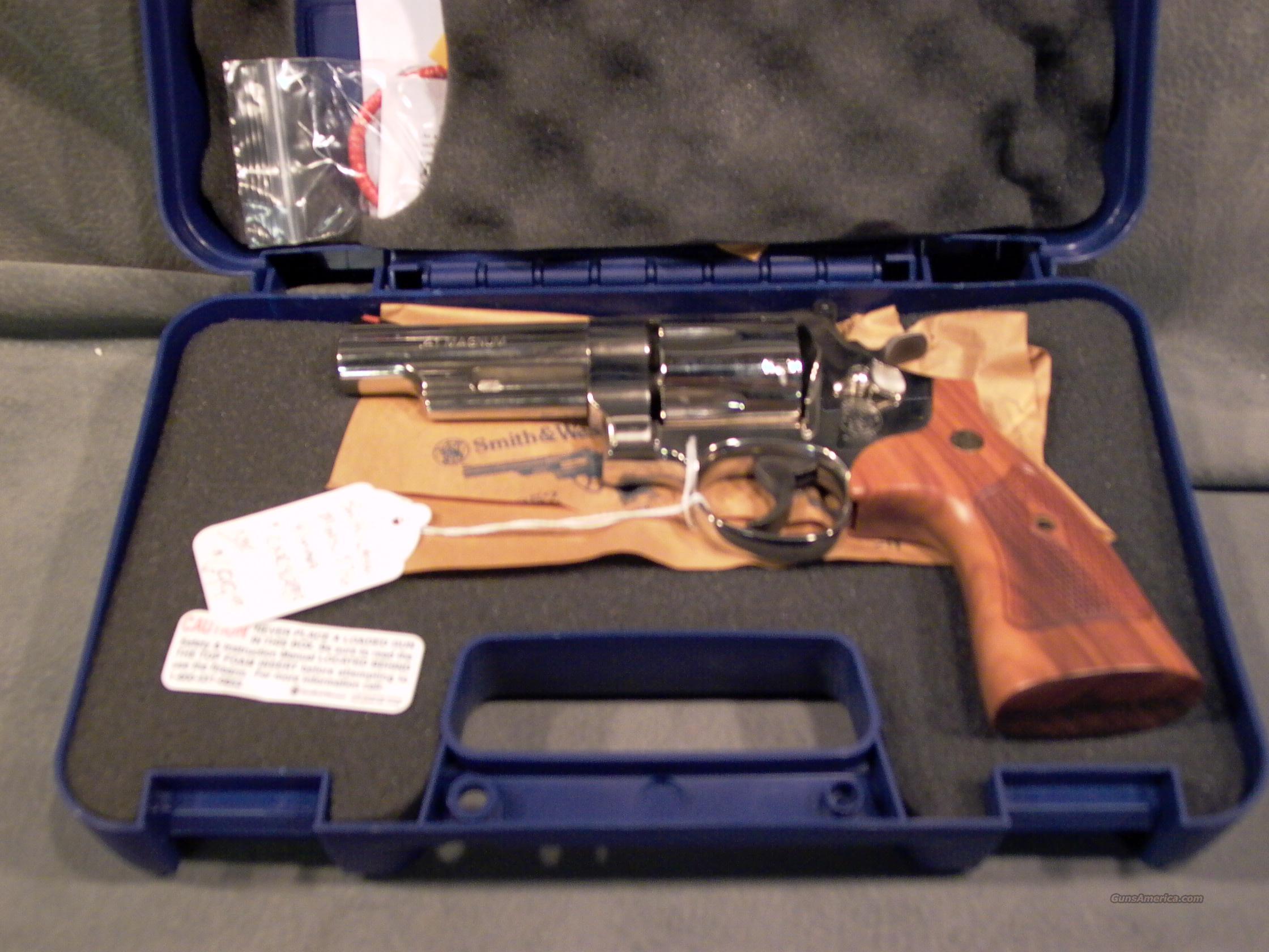 S+W M57-6 41Mag 4" nickel for sale at Gunsamerica.com: 980284564