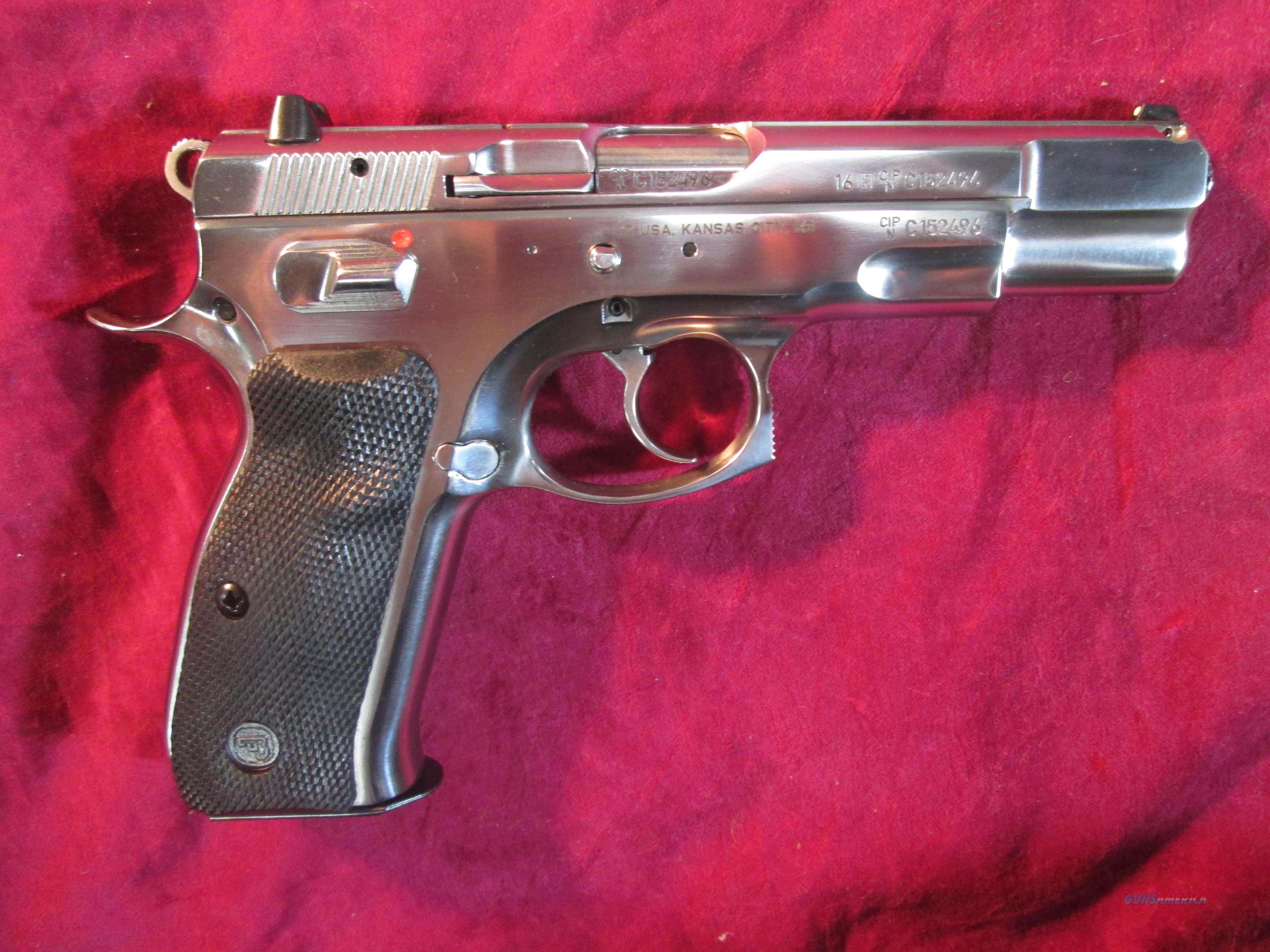 CZ 75-B POLISHED STAINLESS 9MM (911... for sale at Gunsamerica.com ...