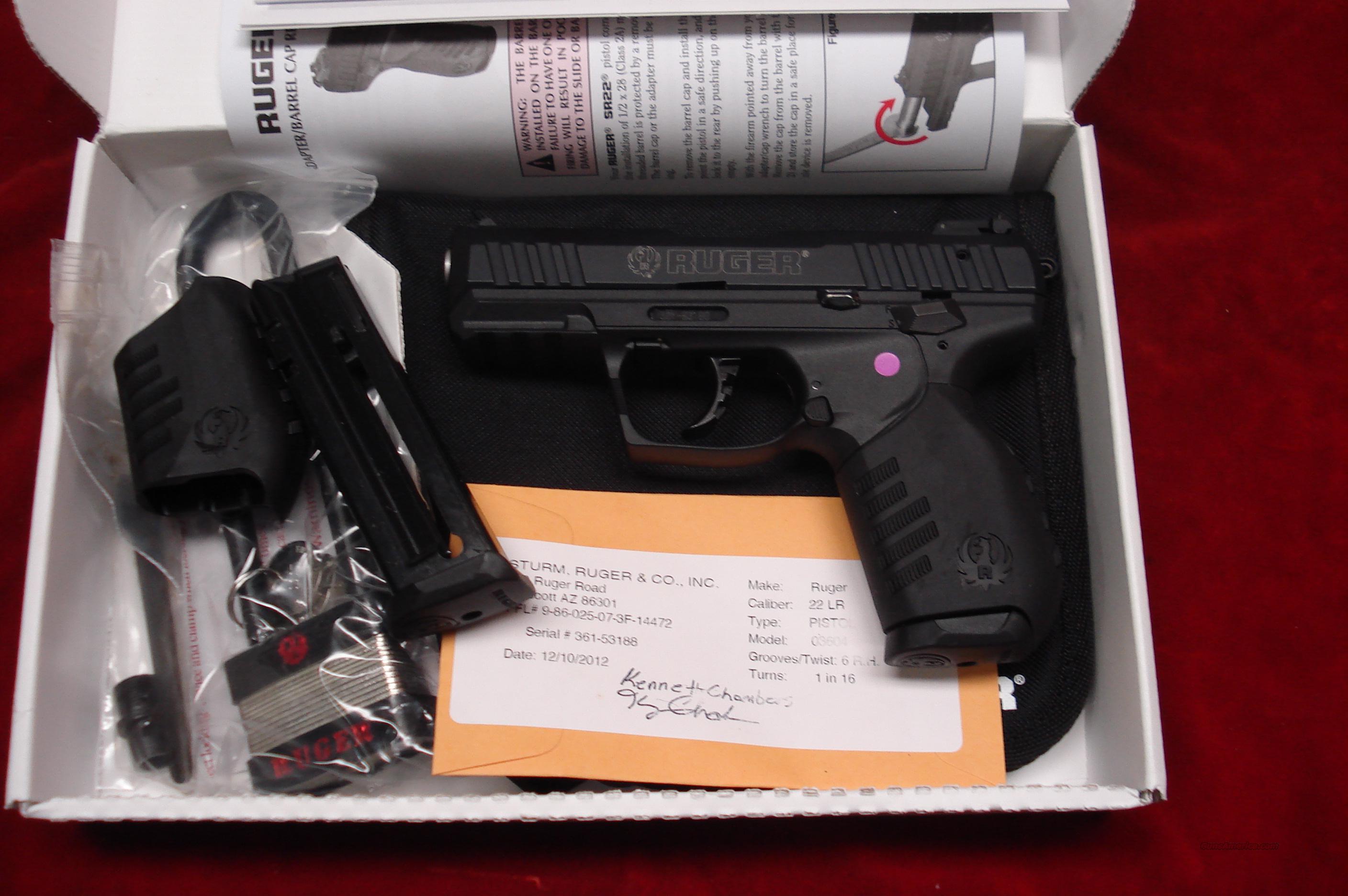 RUGER SR22 PISTOL THREADED BARREL N... for sale at Gunsamerica.com ...