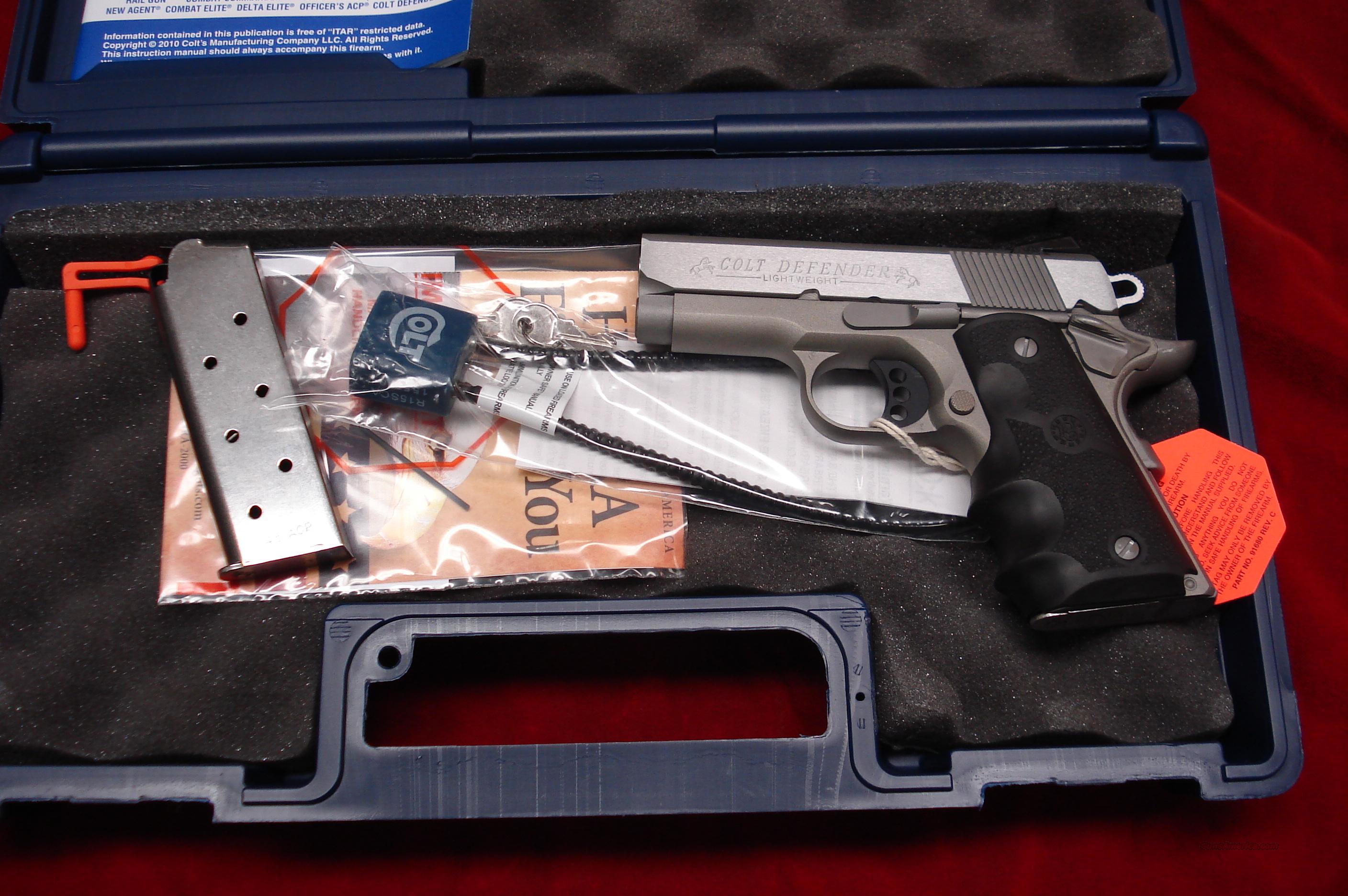 COLT DEFENDER STAINLESS LIGHTWEIGH... for sale at Gunsamerica.com ...