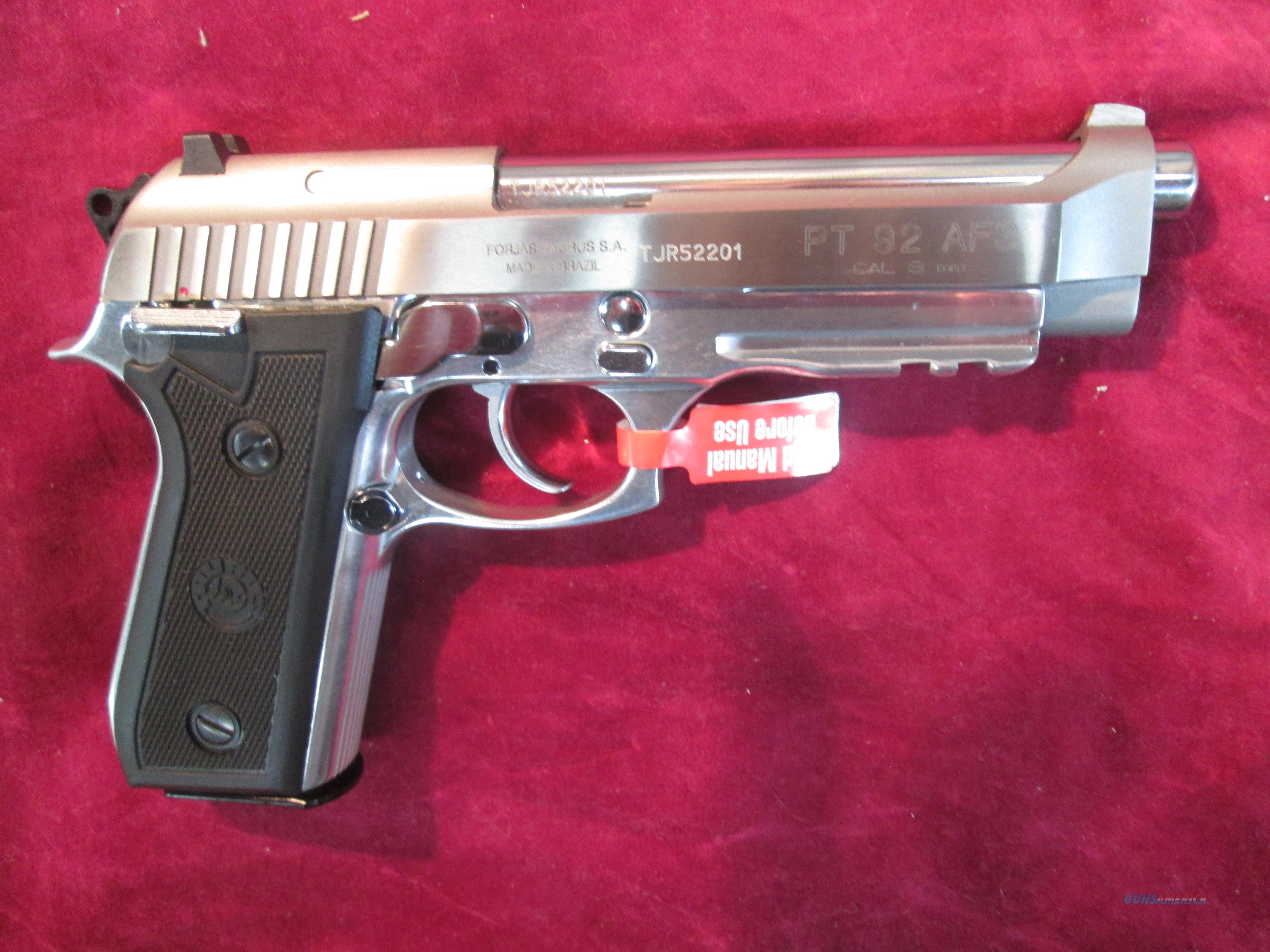 TAURUS PT 92 FS STAINLESS 9MM WITH ... for sale at Gunsamerica.com ...