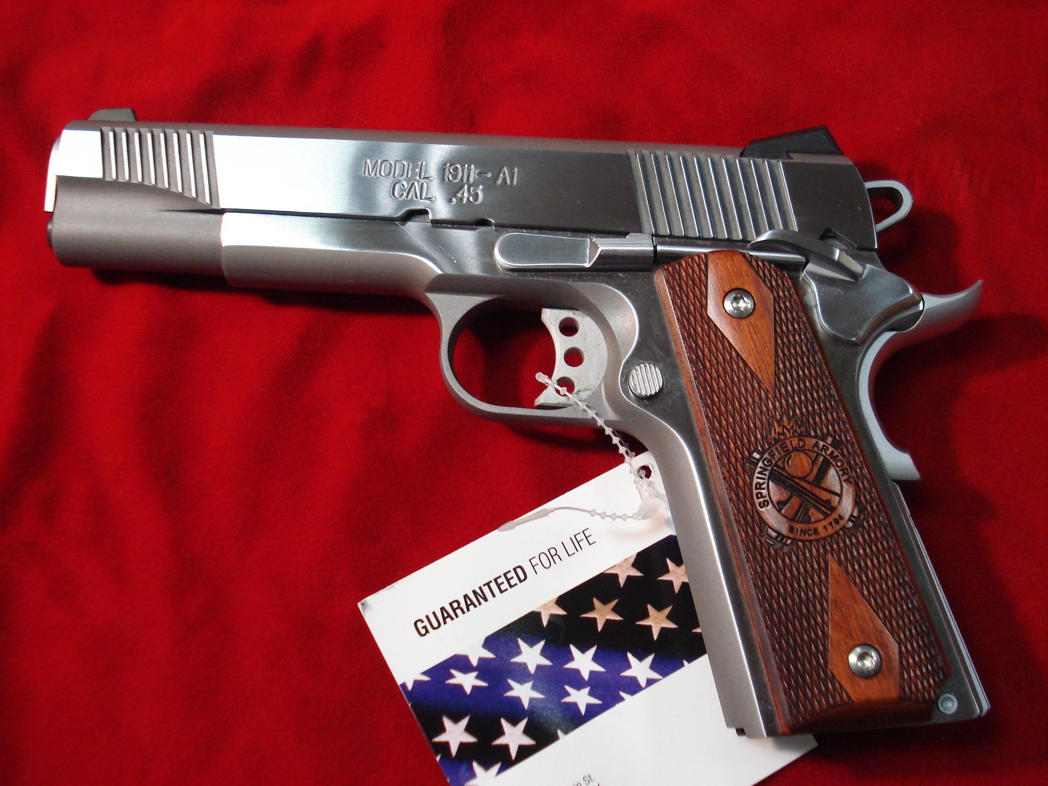 SPRINGFIELD ARMORY STAINLESS 1911 A... for sale at Gunsamerica.com ...