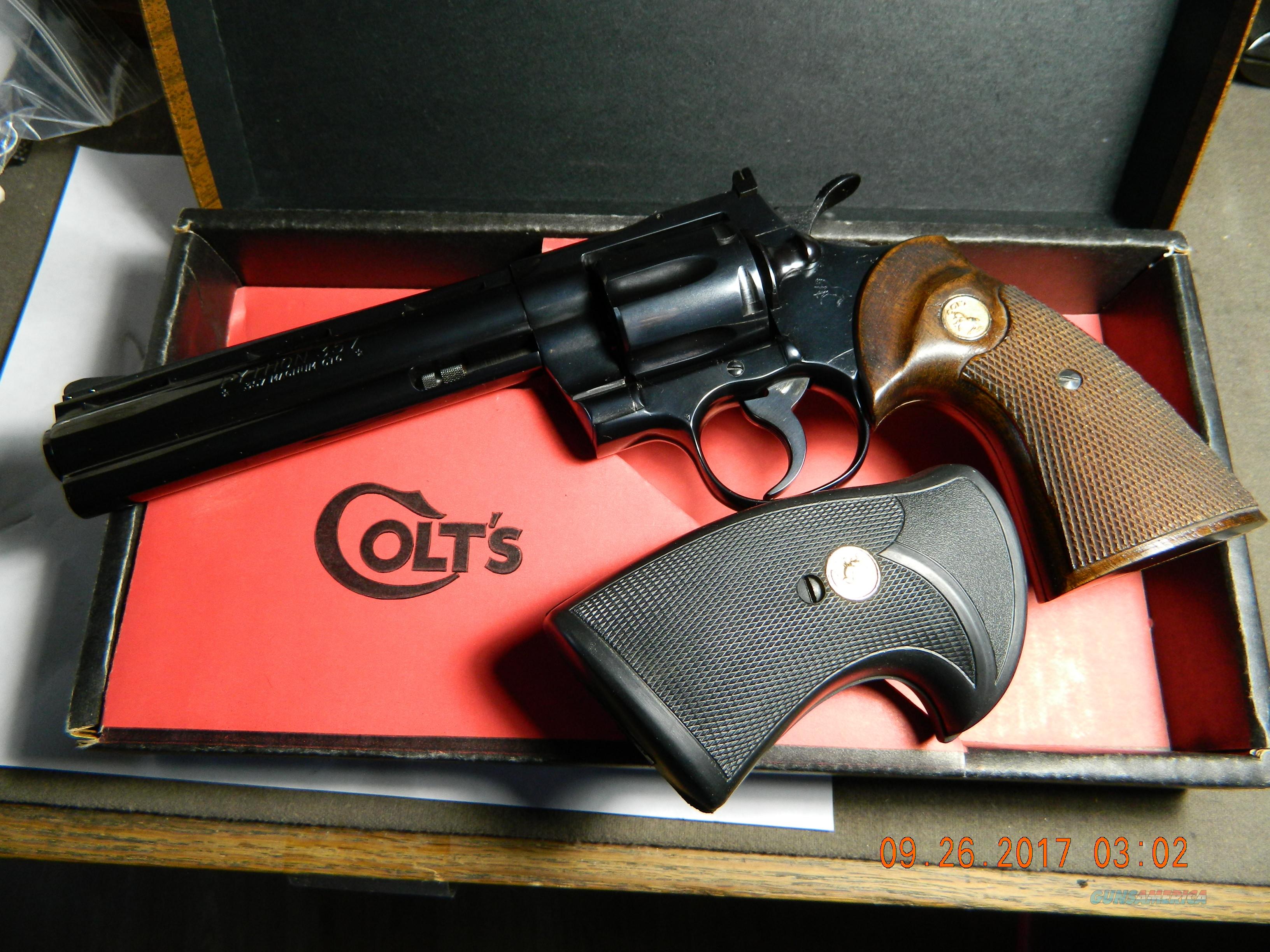 COLT PYTHON 6" BLUE 1975 for sale at Gunsamerica.com: 980147666