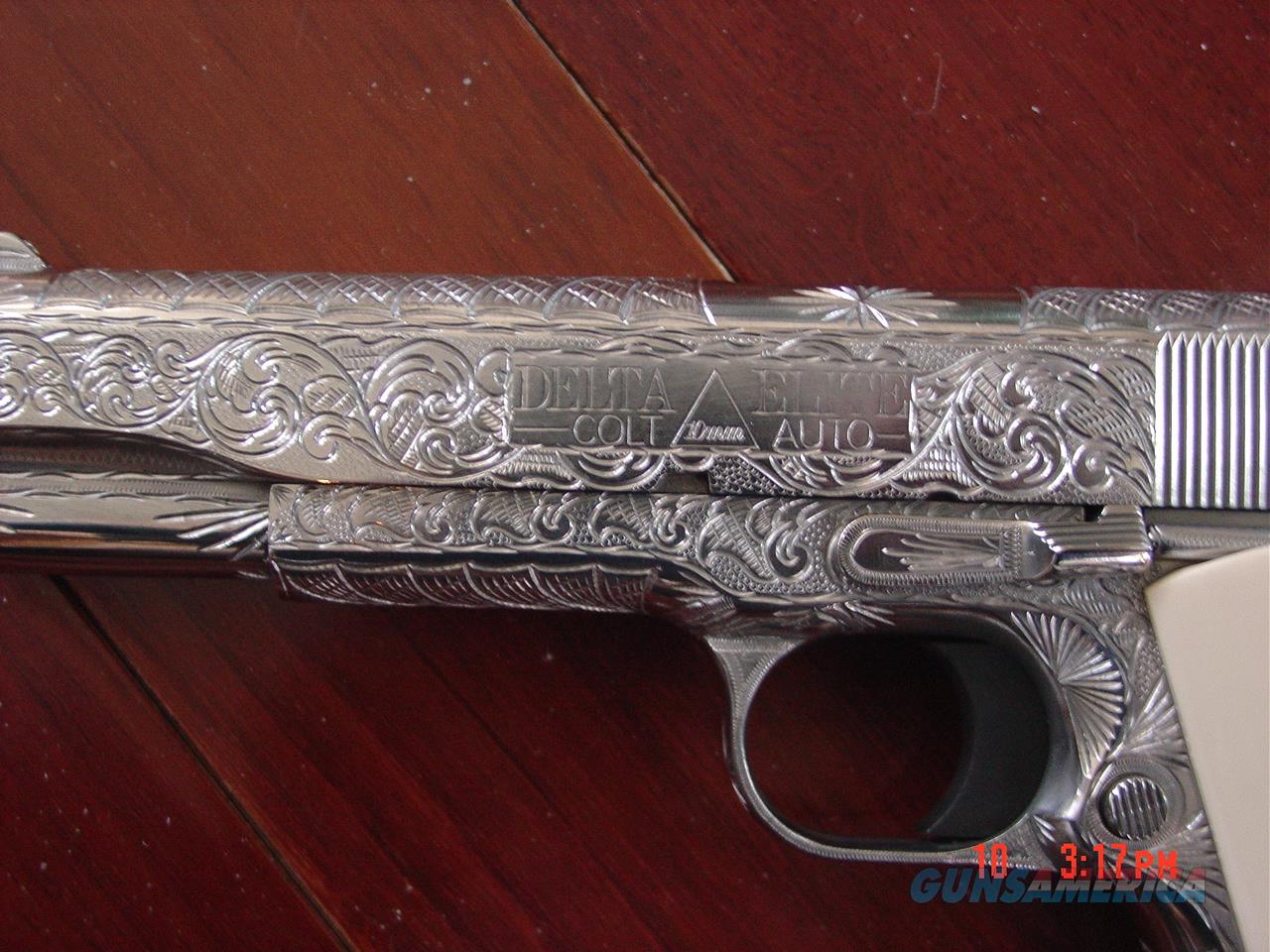 Colt Delta Elite 10mm,fully 100% deep hand engr... for sale