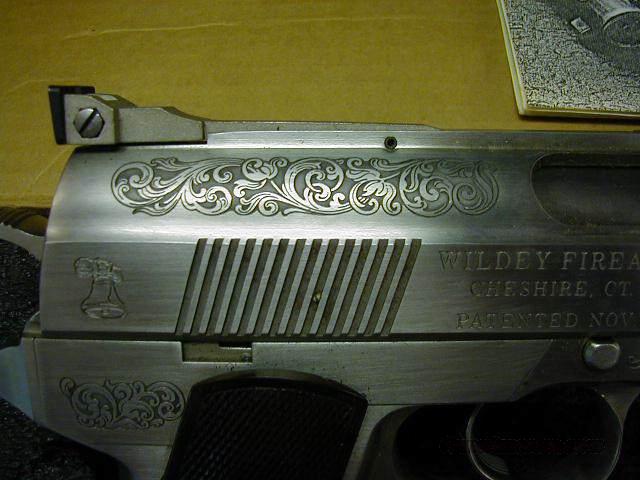 Wildey 45 Win Mag Engraved for sale at Gunsamerica.com: 976985248