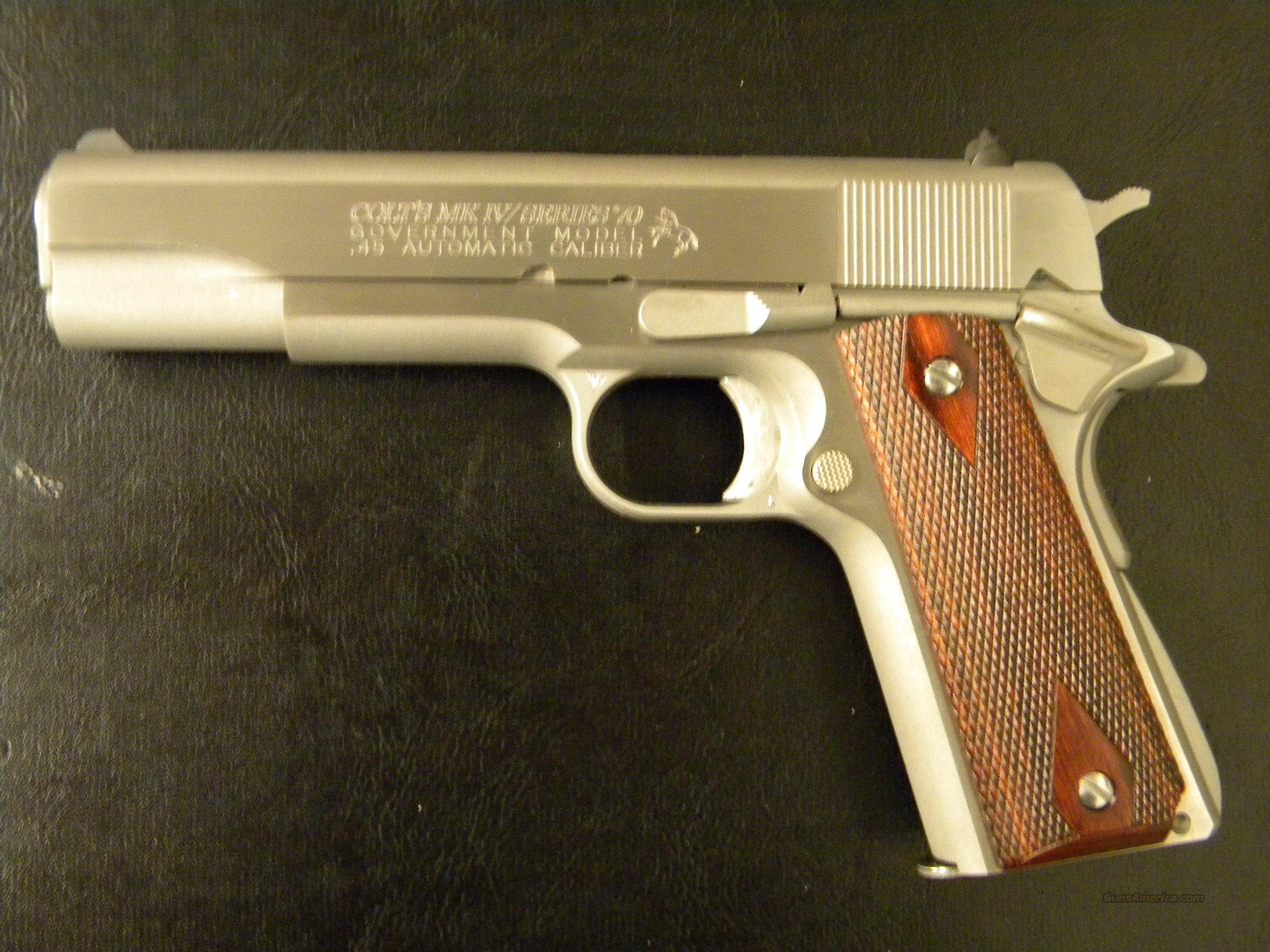 Colt Series 70 1911 Stainless Gover... for sale at Gunsamerica.com ...